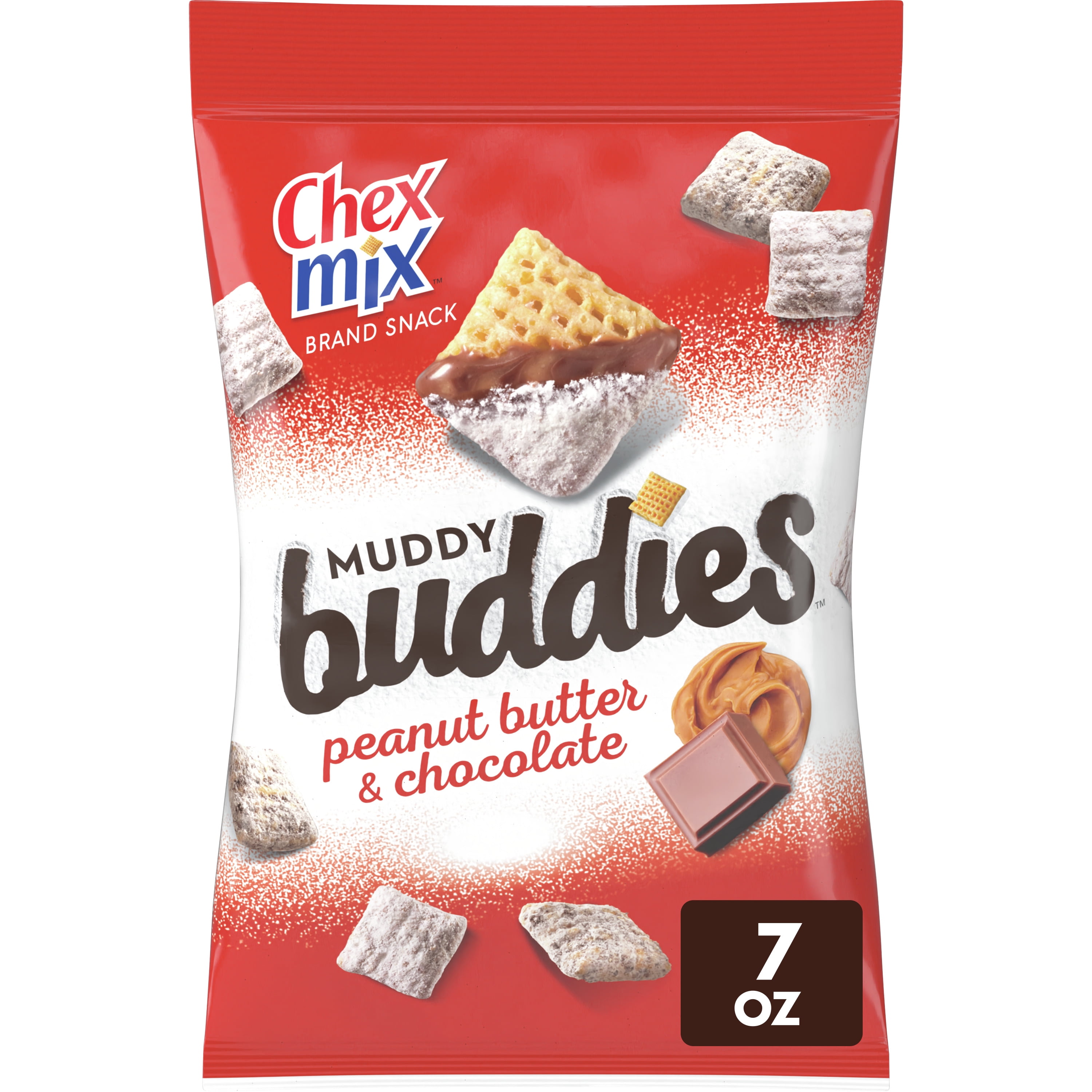 Chex Mix Muddy Buddies, Peanut Butter and Chocolate Snack Mix, 7 oz ...