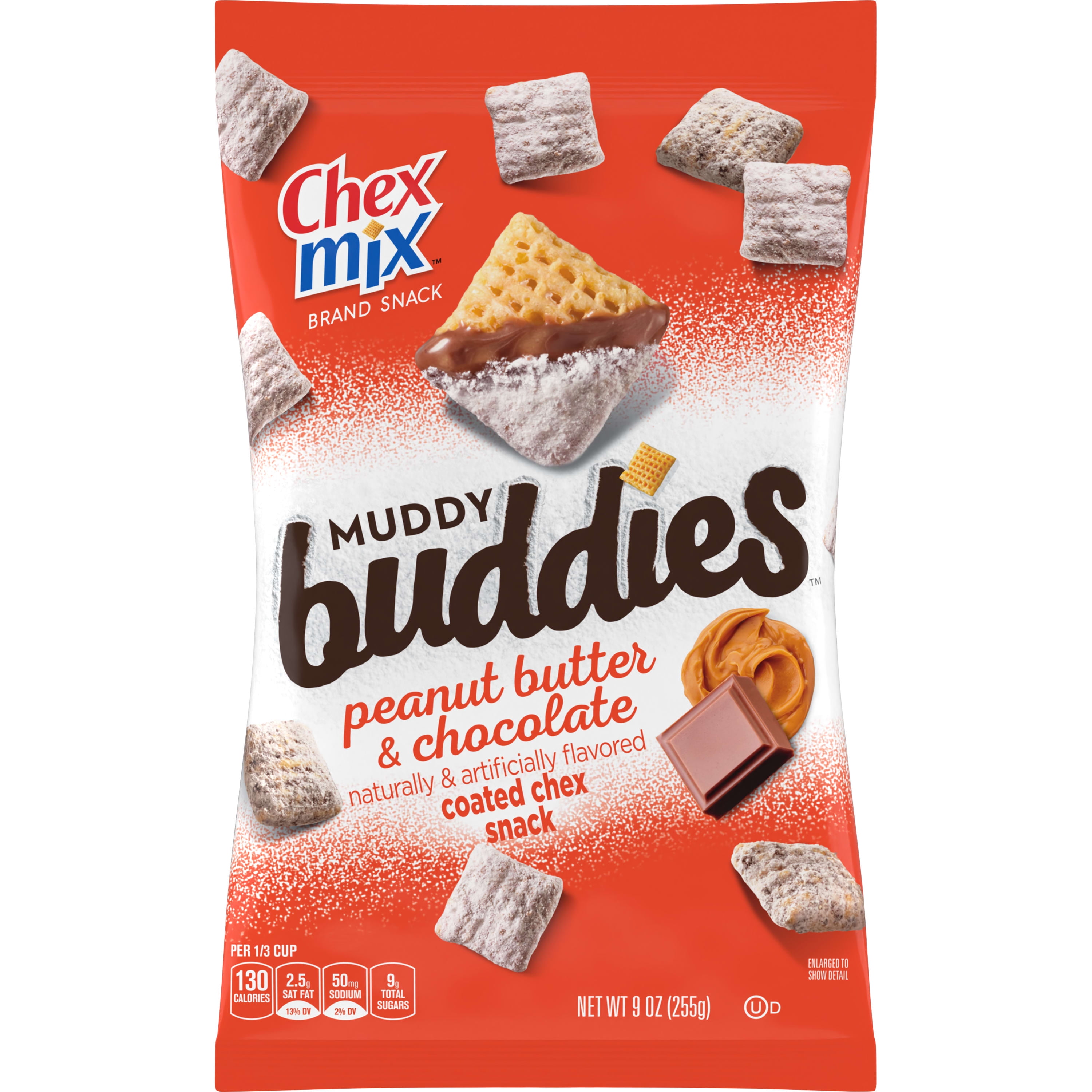 Chex Mix Muddy Buddies, Peanut Butter and Chocolate Snack Mix, 9 oz ...