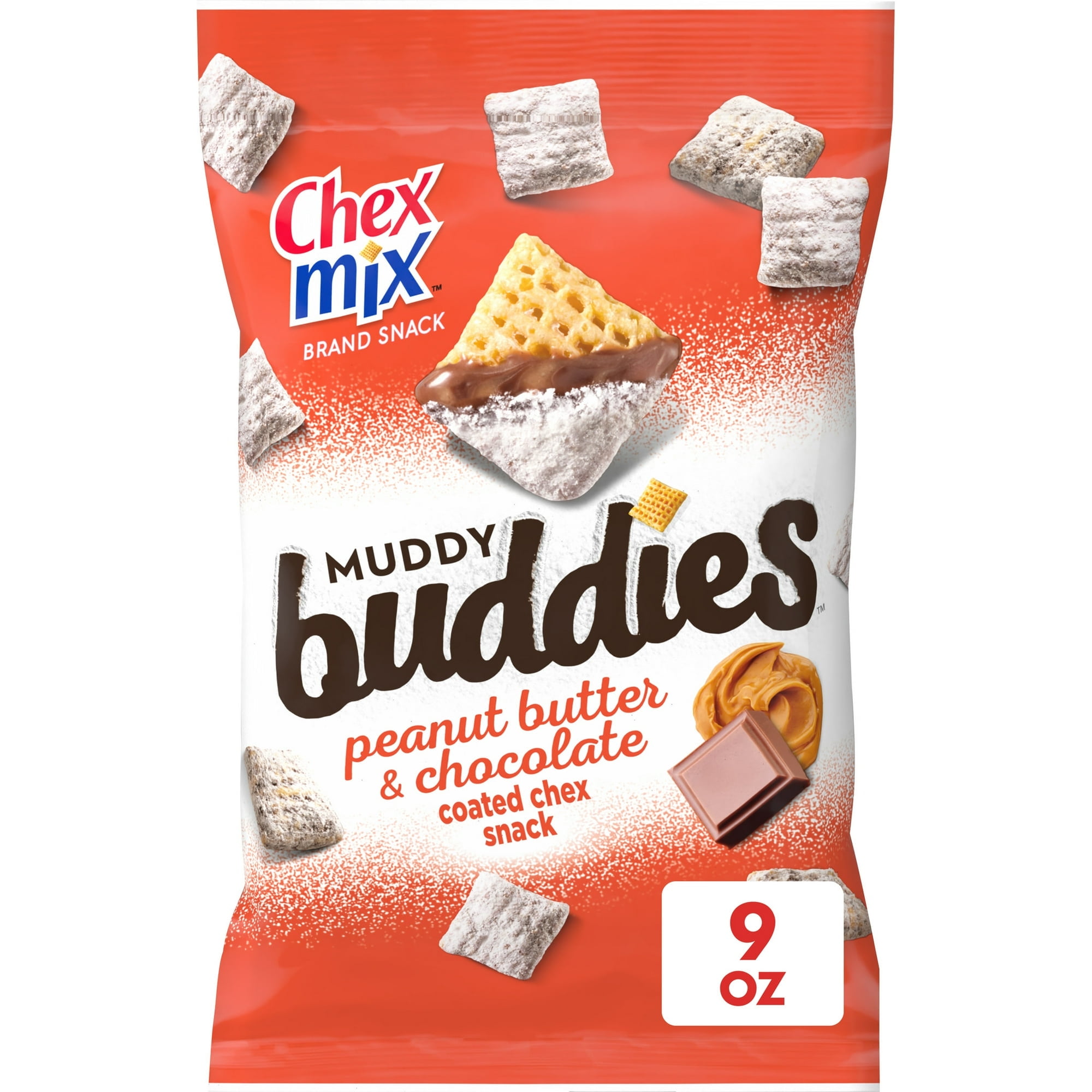 Chex Mix Muddy Buddies Peanut Butter and Chocolate Snack Mix, Snacks, 9 ...