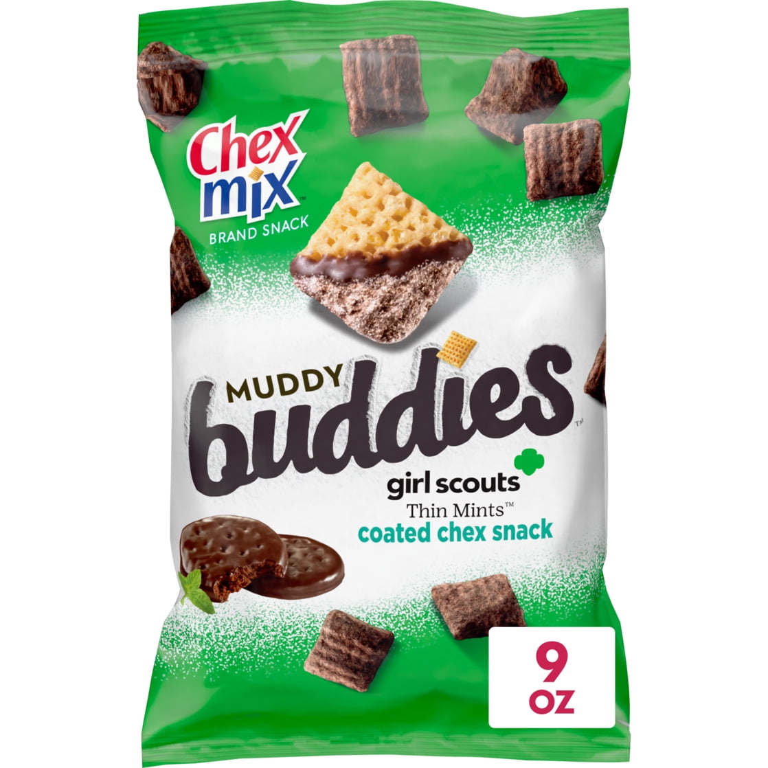 Chex Mix Muddy Buddies Girl Scouts Thin Mints Snack Mix, 9 OZ - Walmart.com