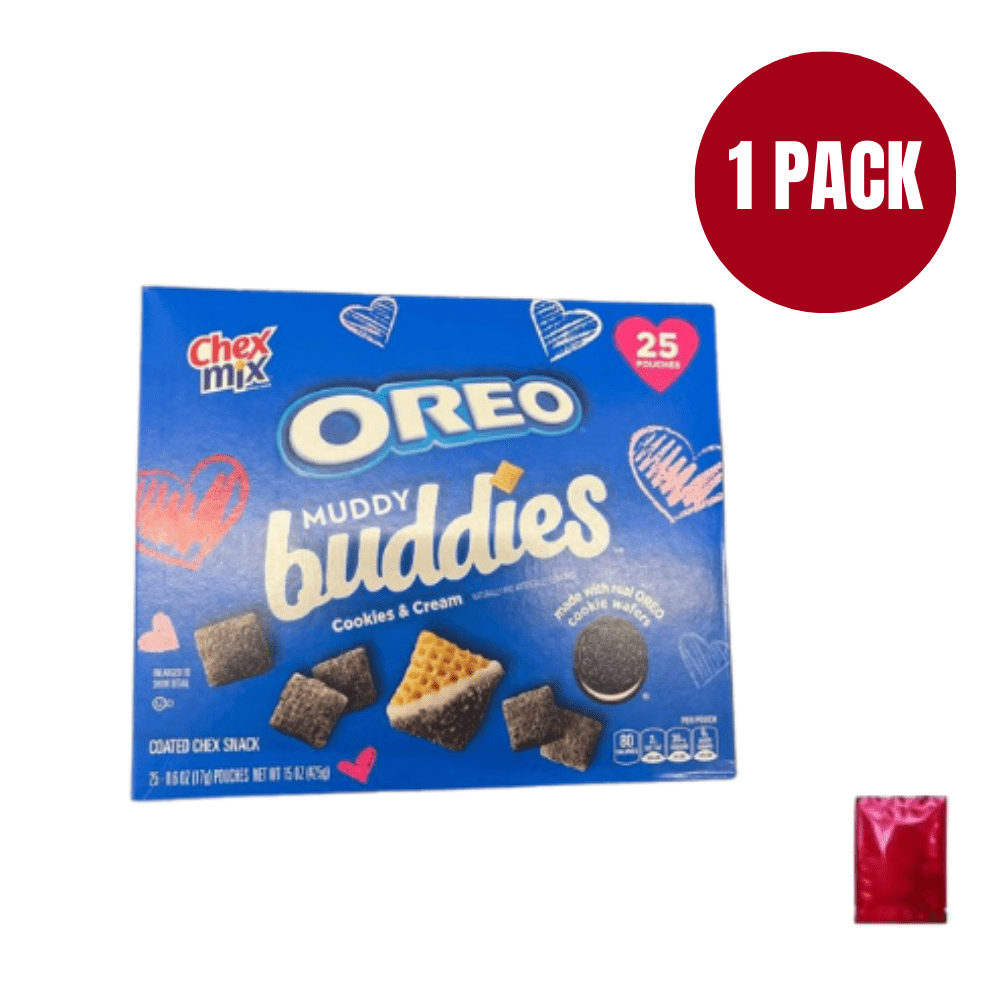 Chex Mix Oreo Buddies Cookies & Cream Coated Chex Snack, 25 Mini ...