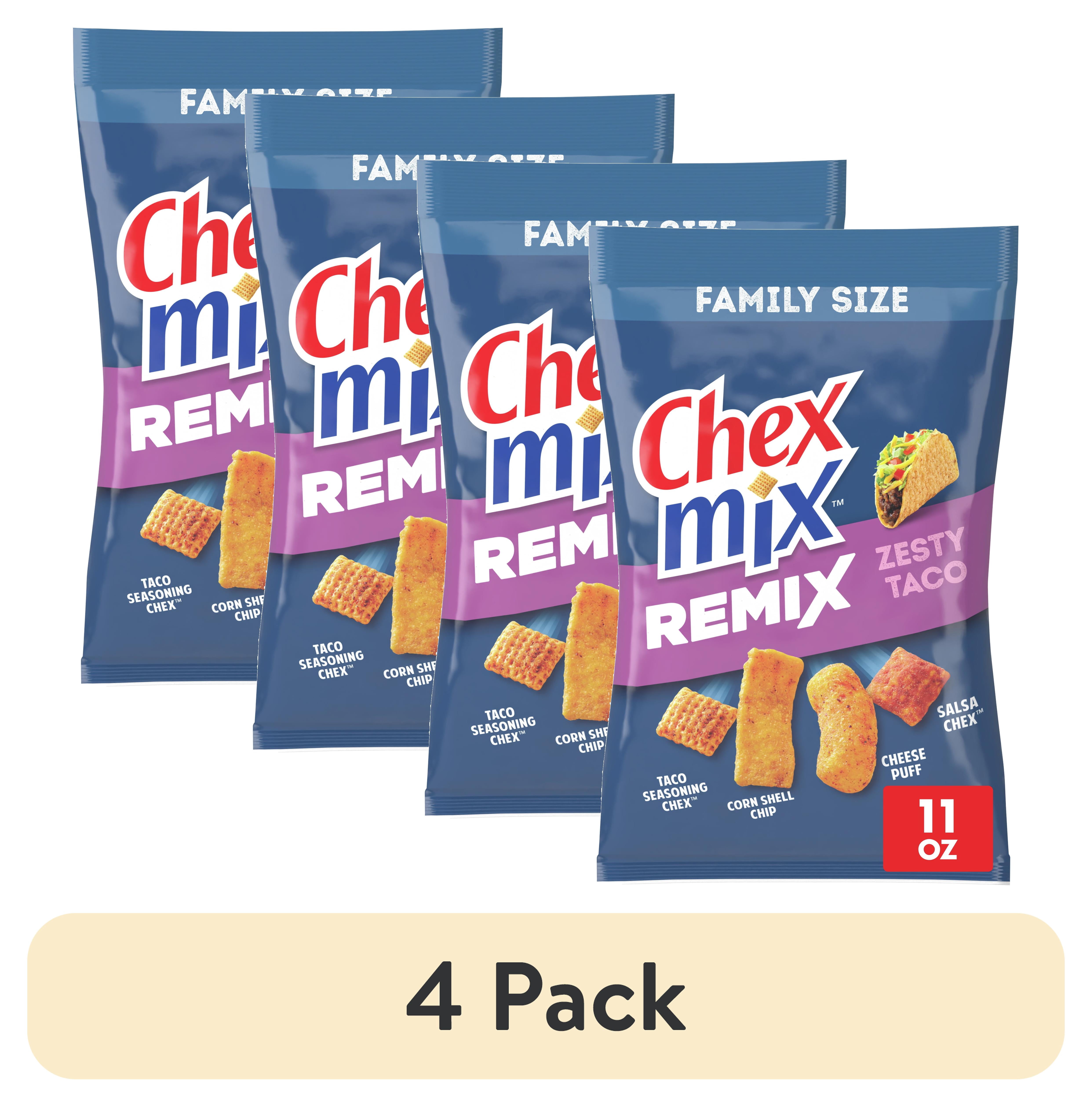 (4 pack) Chex Mix Remix Zesty Taco Savory Snack Mix, 11 oz Bag ...