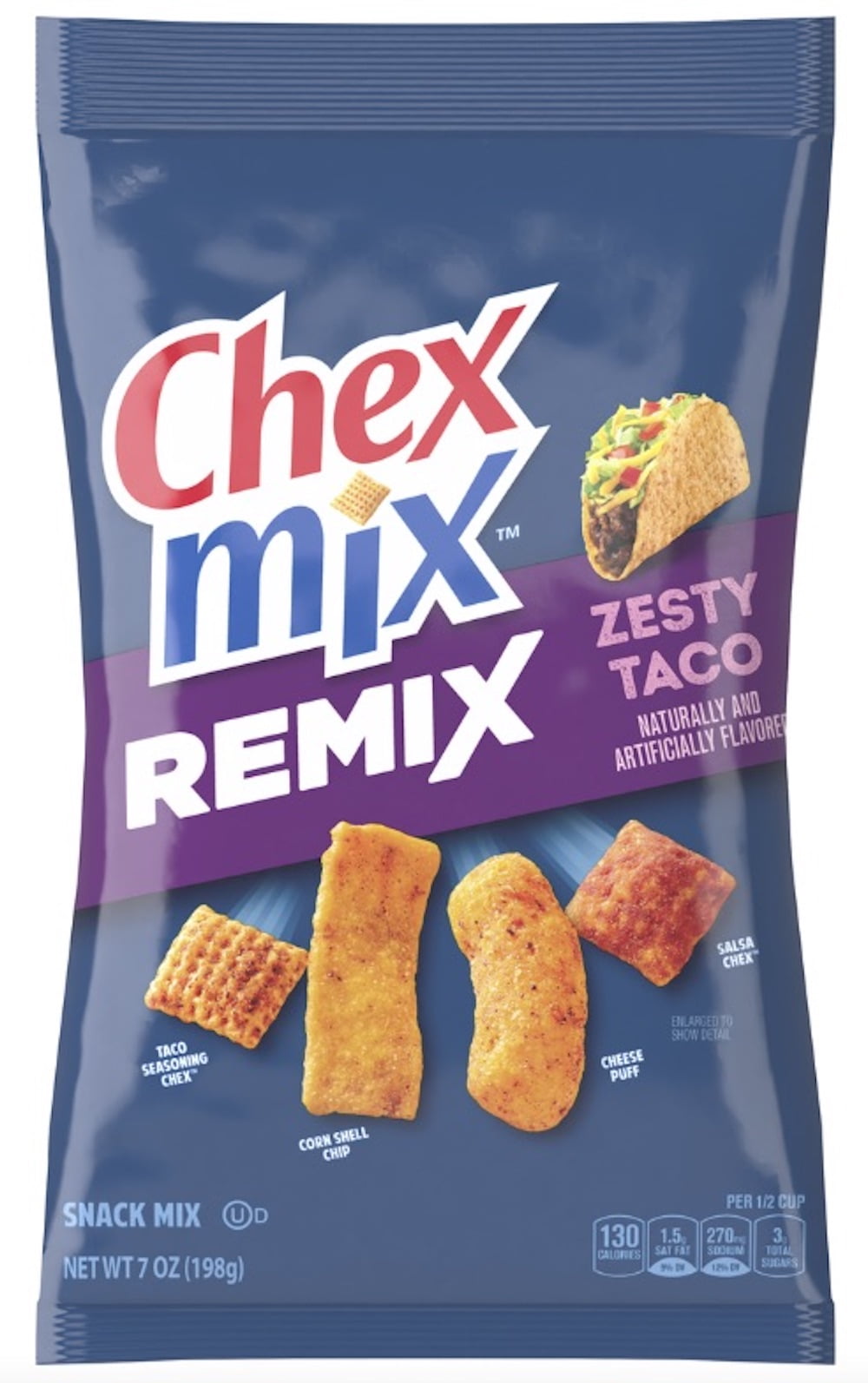 Chex Mix Remix Zesty Taco Snack Mix 7 oz (Pack of 3) - Walmart.com
