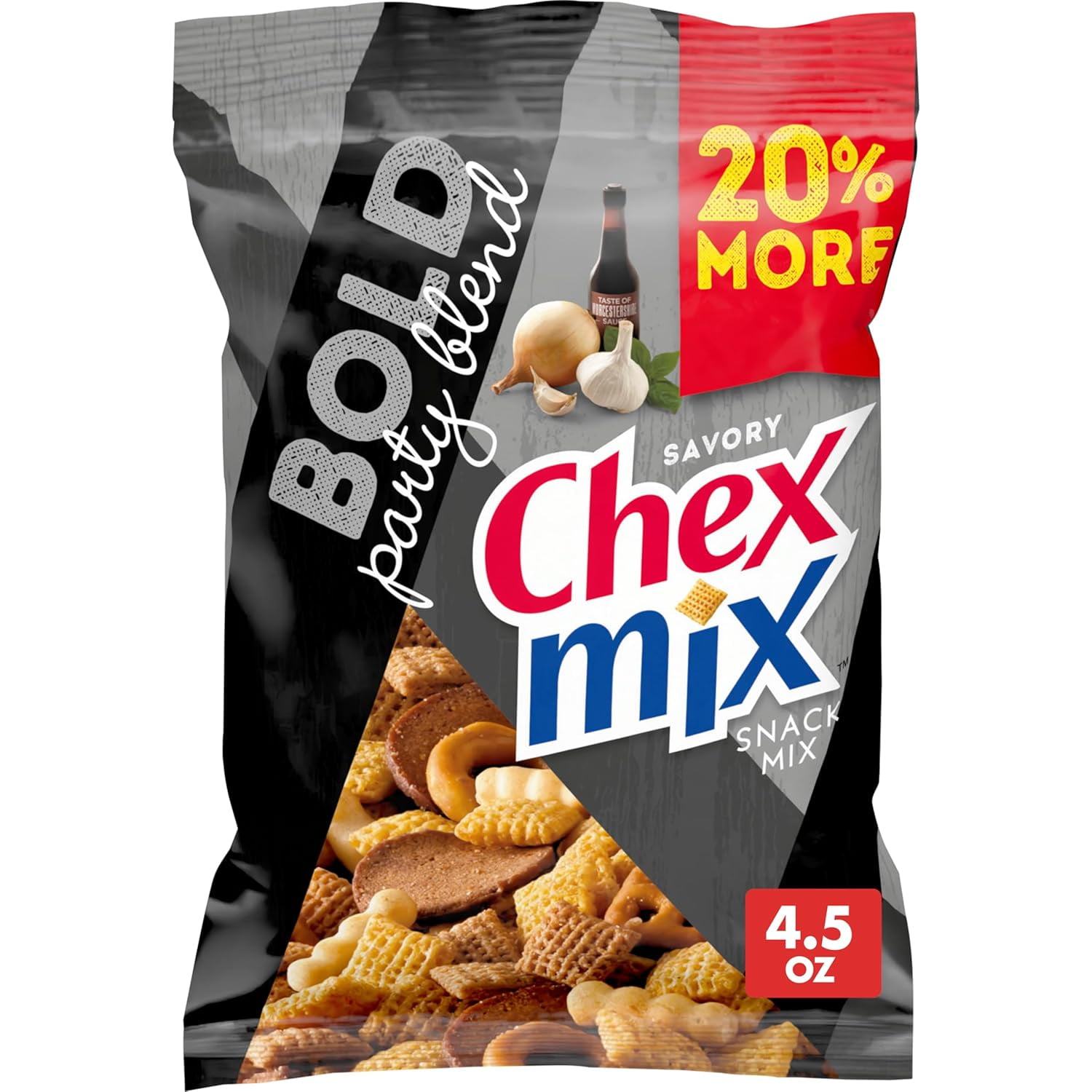 Chex Mix Savory Bold Party Blend Snack Mix, 4.5 OZ - Walmart.com