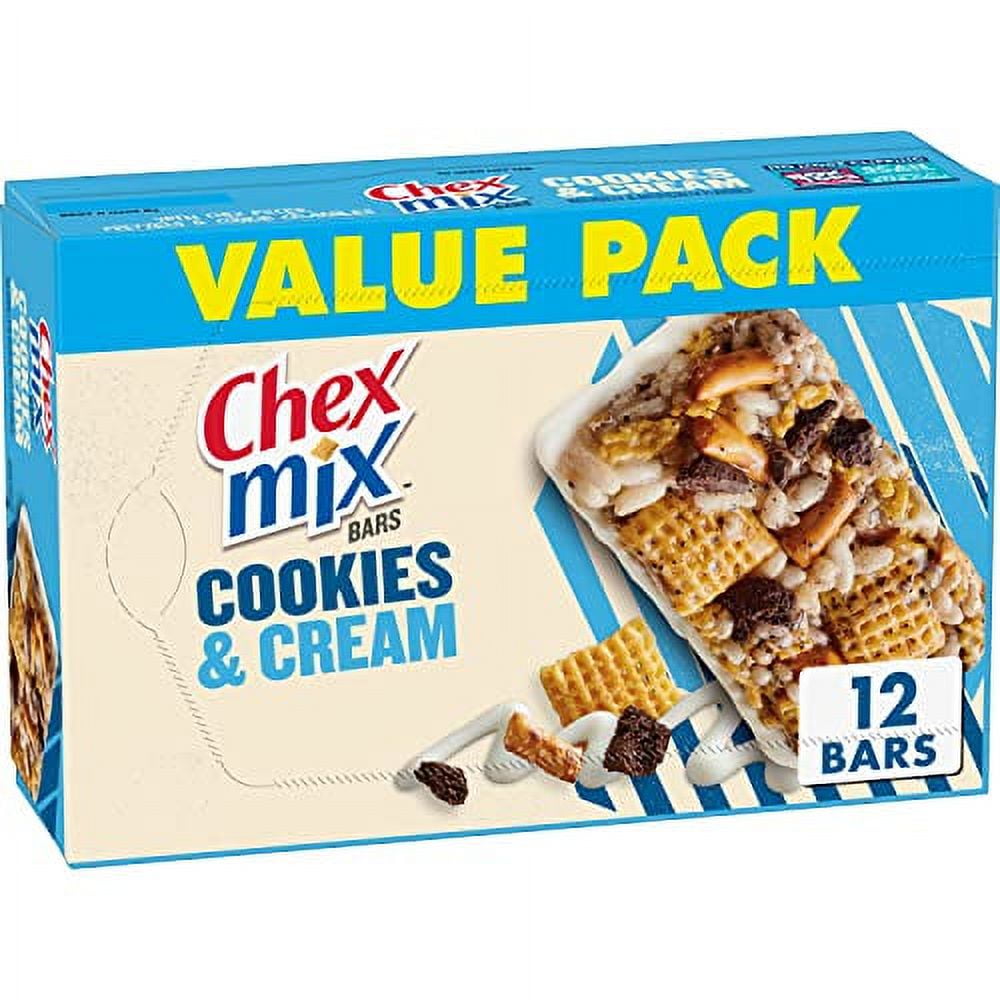 Chex Mix Snack Bars, Cookies and Cream, 13.56 oz, 12 Count Box ...