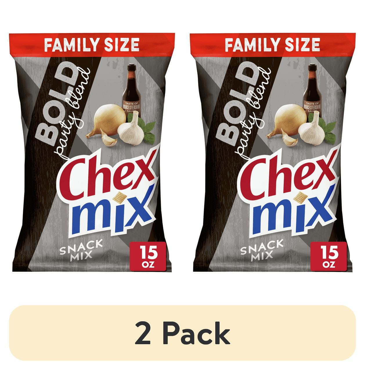 (2 pack) Chex Mix Bold Party Blend Savory Snack Mix, Family Size, 15 oz ...