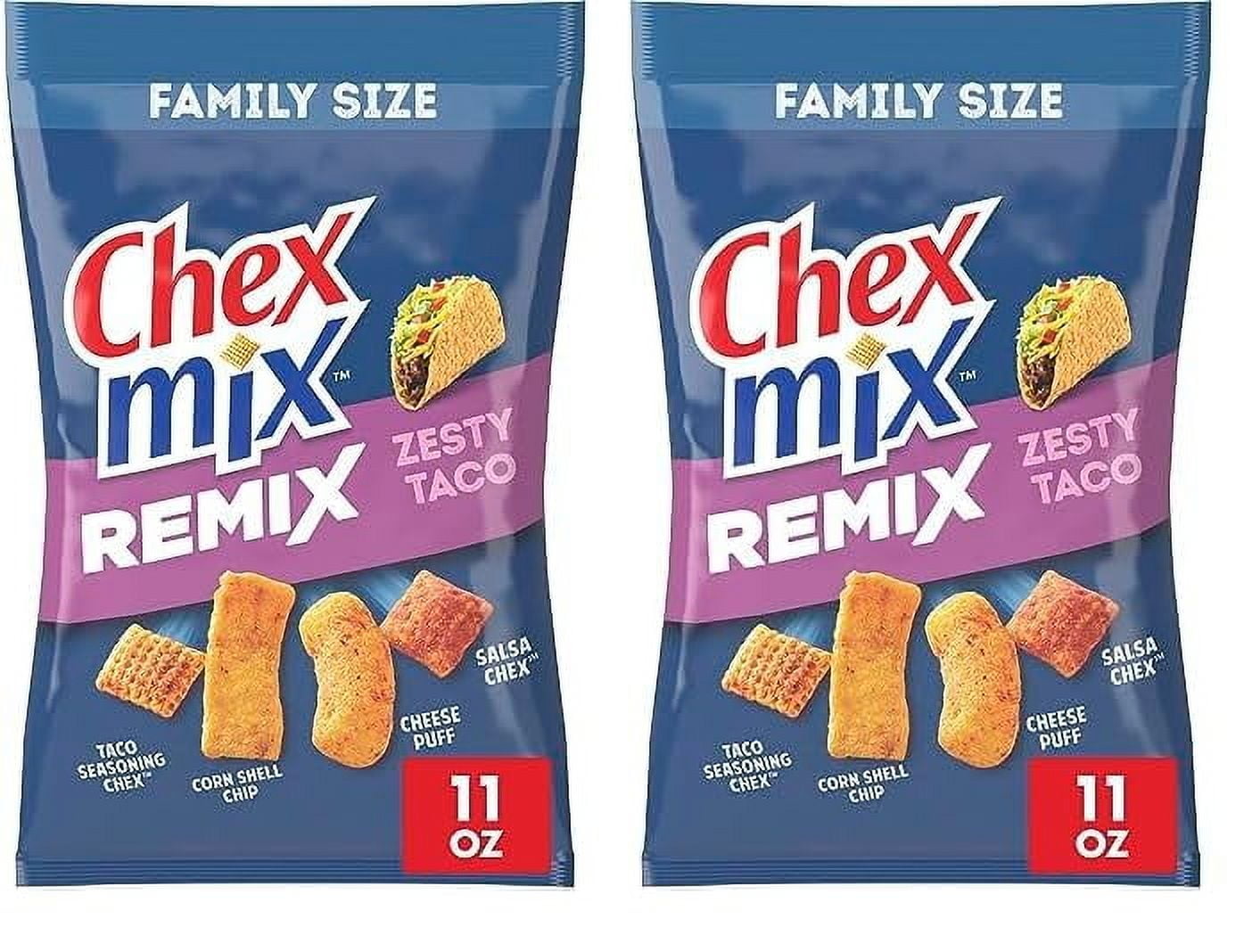 Chex Mix Snack Mix, Remix Zesty Taco, Savory Snack Bag, 11 oz (Pack of ...