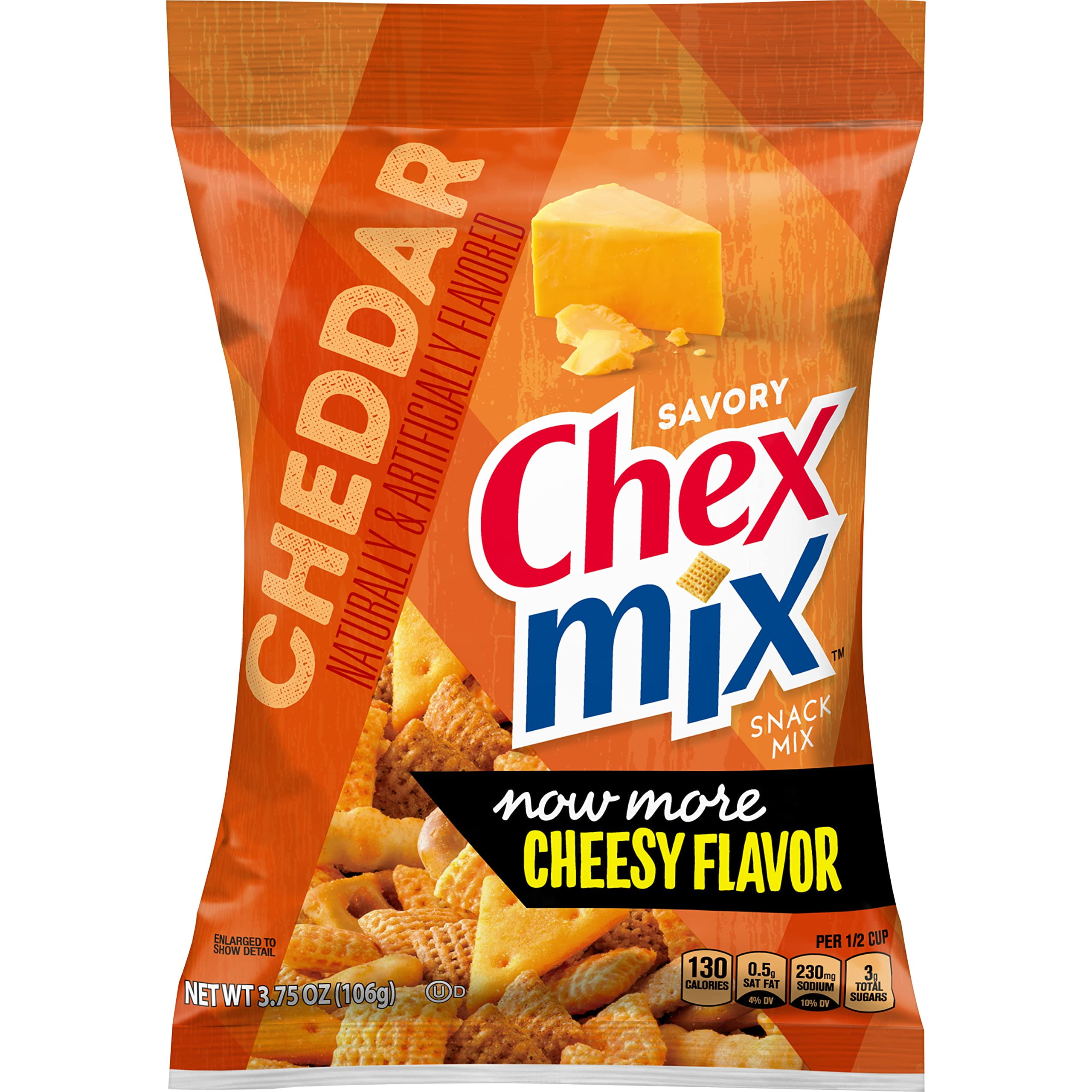 Chex Mix Snack Party CM31 Mix, Cheddar, Savory Pub Mix Snack Bag, 3.75 ...