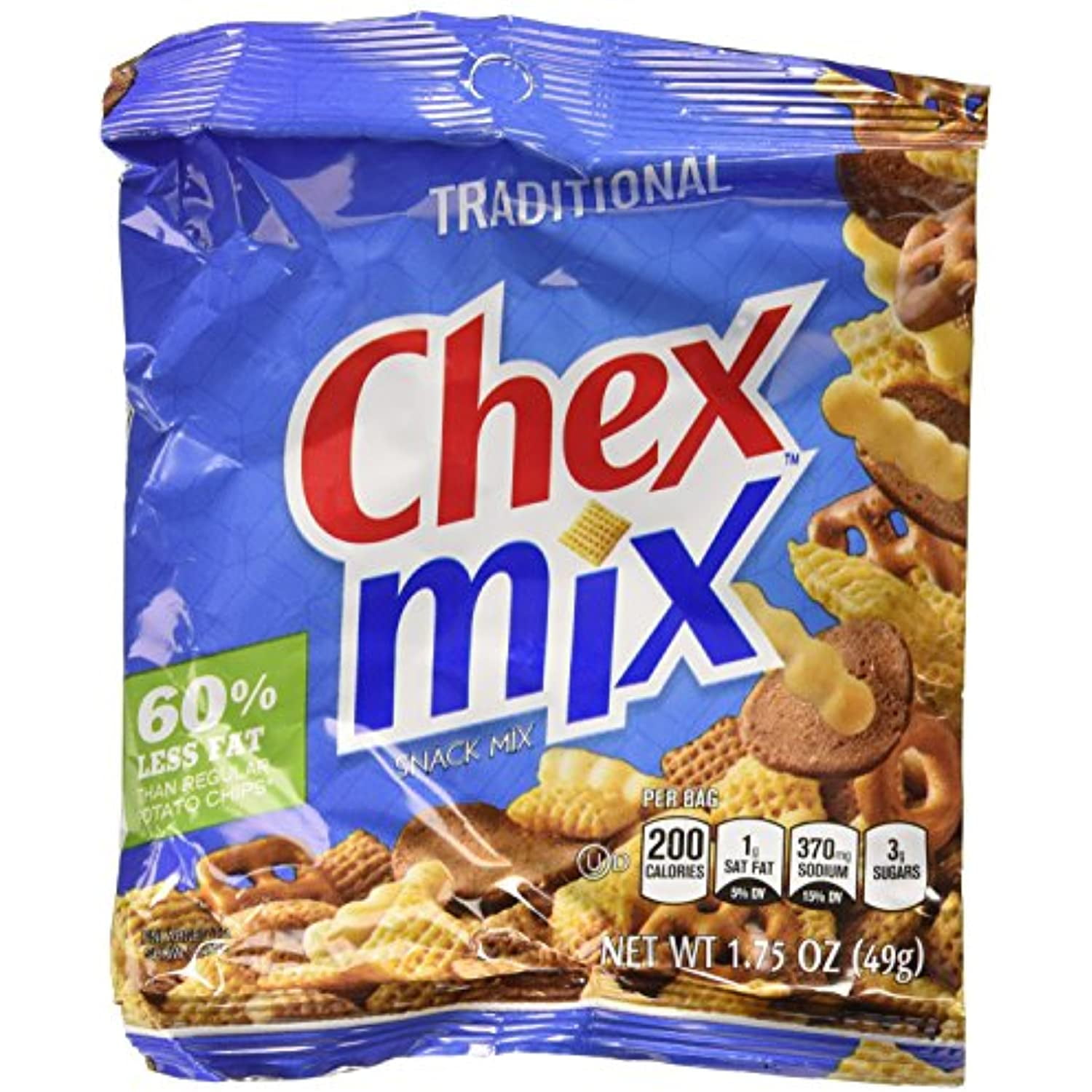 Chex Mix Traditional Snack Mix 60% Less Fat - 18 Ct./1.75 Oz - Walmart.com