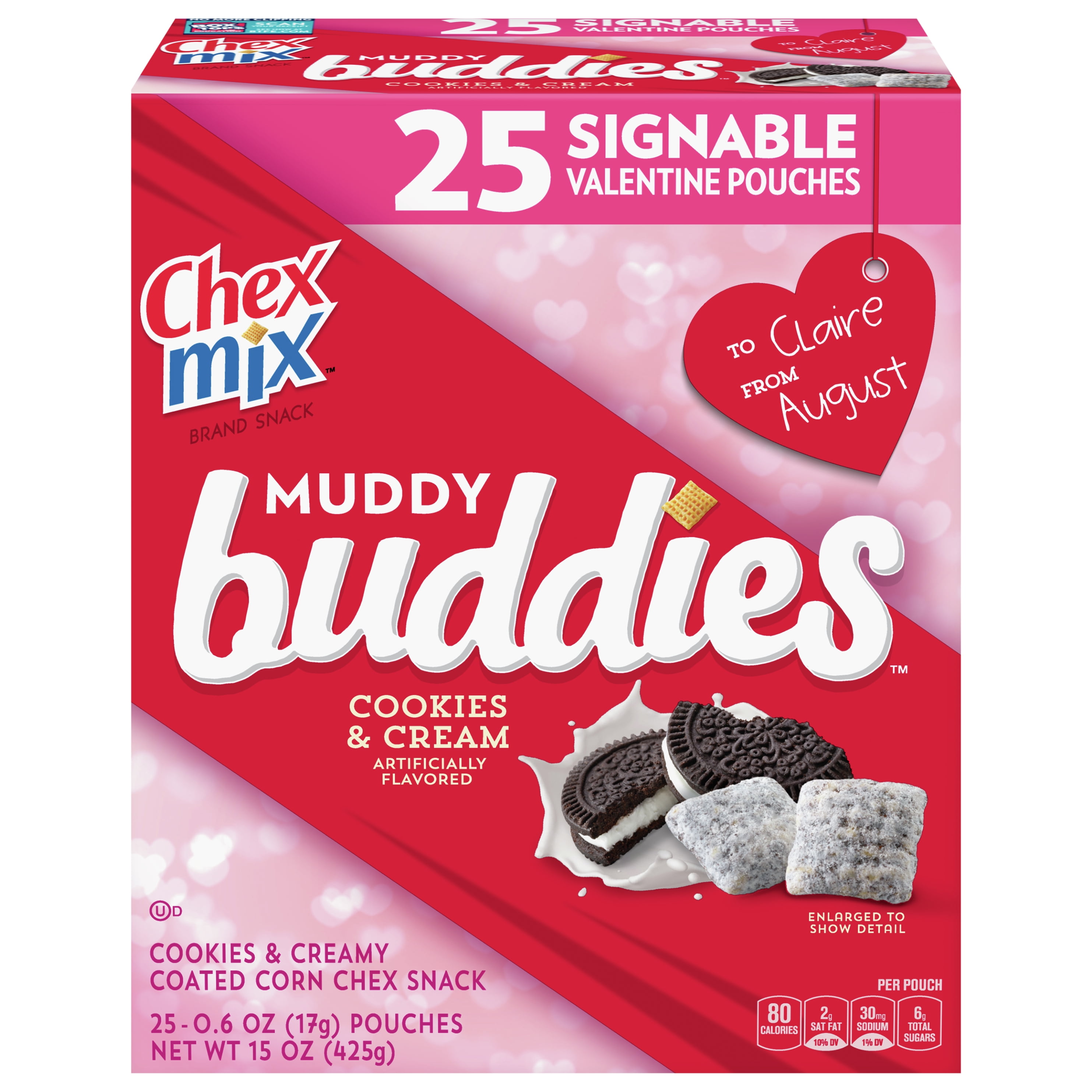 Walmart Chex Mix Muddy Buddies, Cookies & Cream Chocolate Snack Mix, 25 ...