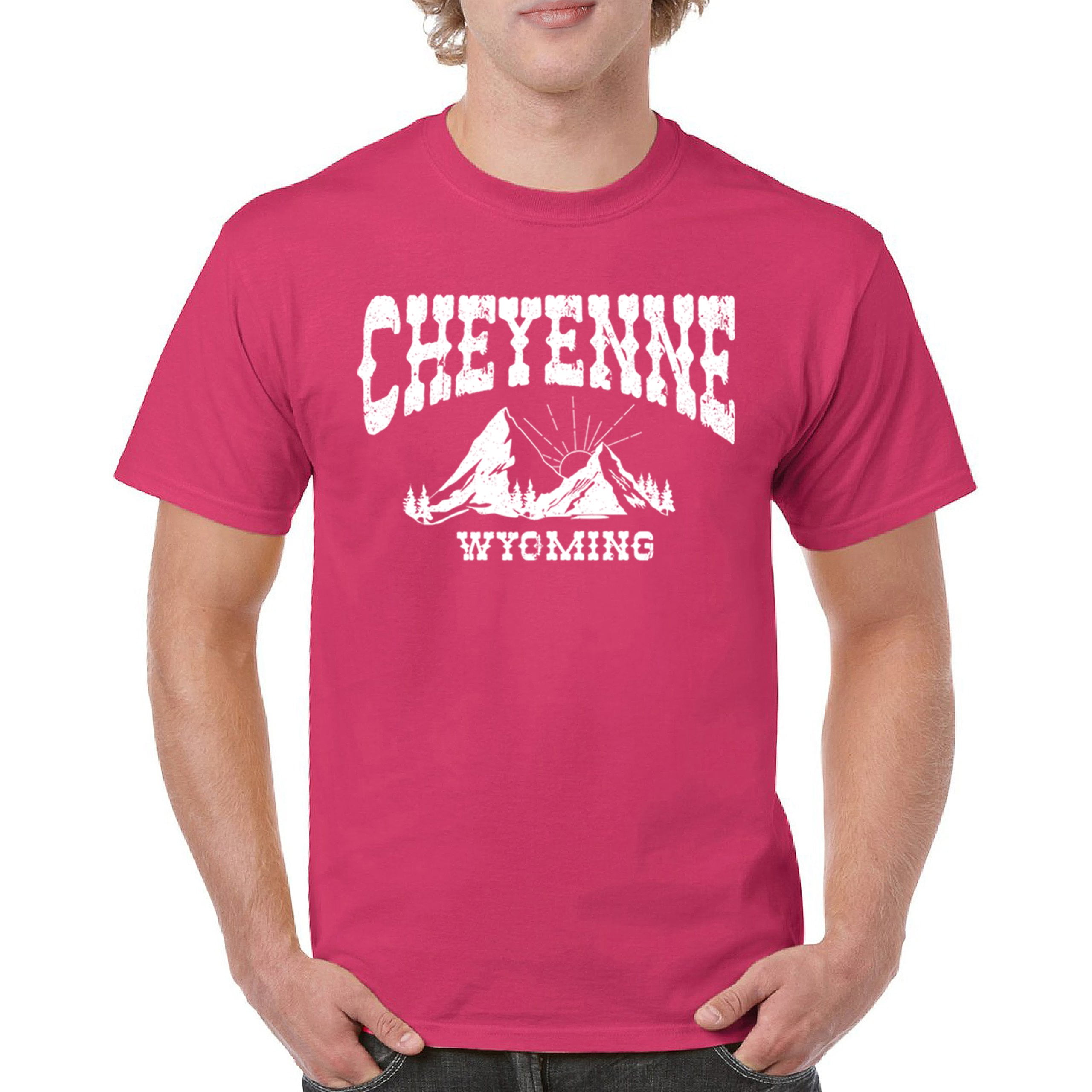 Cheyenne Arch Wyoming Mountain T-shirt Western Sunrise Vintage ...
