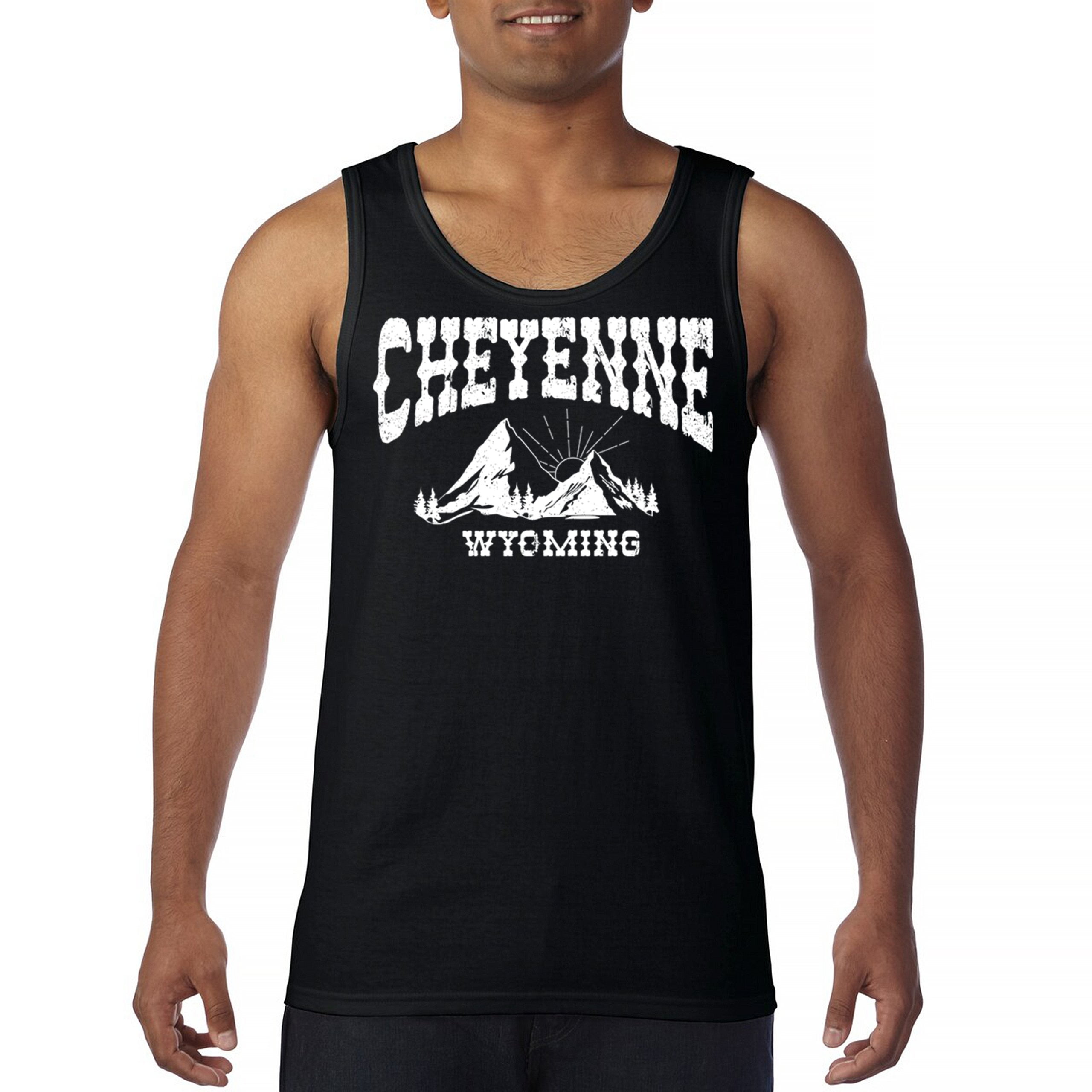 Cheyenne Arch Wyoming Mountain Tank Top Western Sunrise Vintage ...