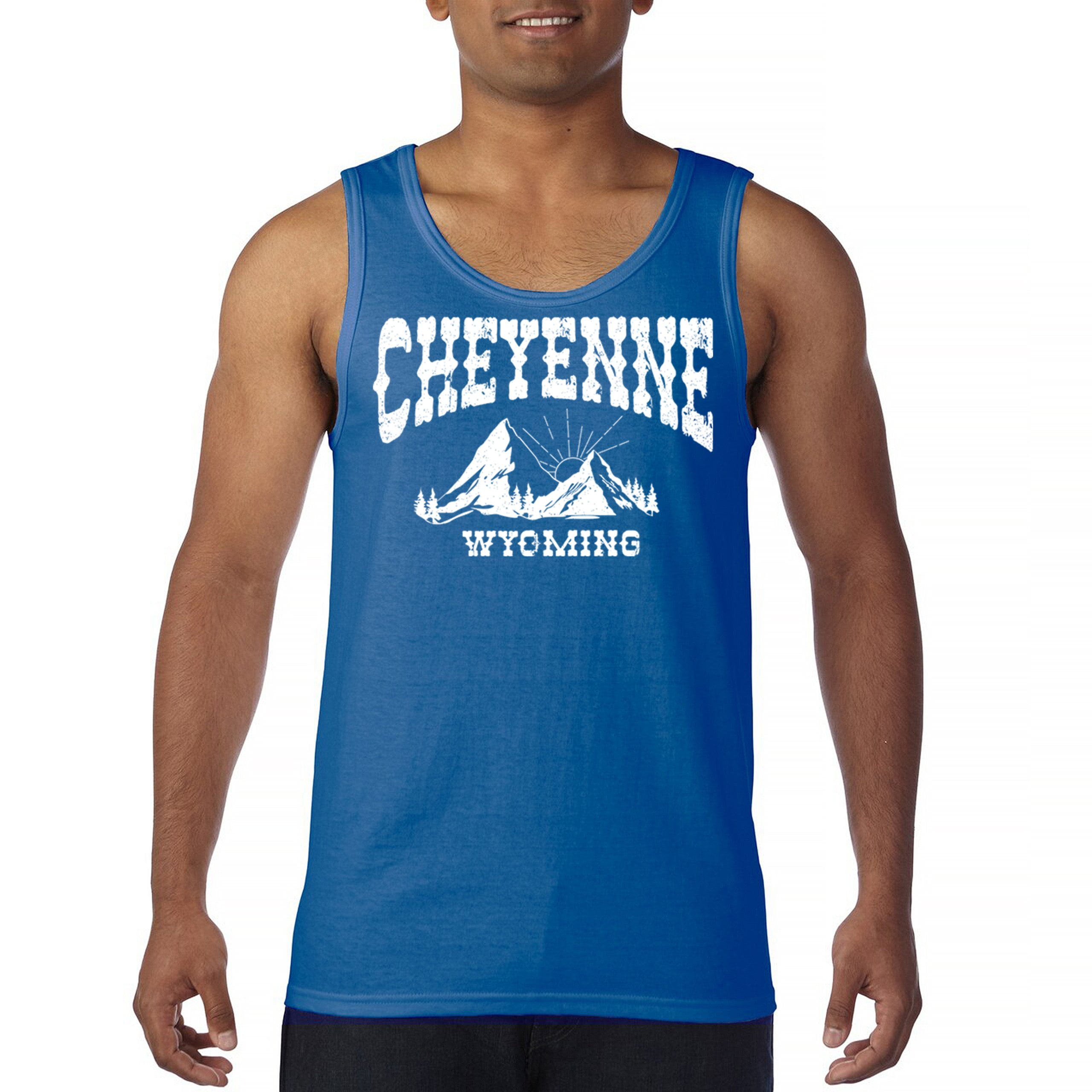 Cheyenne Arch Wyoming Mountain Tank Top Western Sunrise Vintage ...