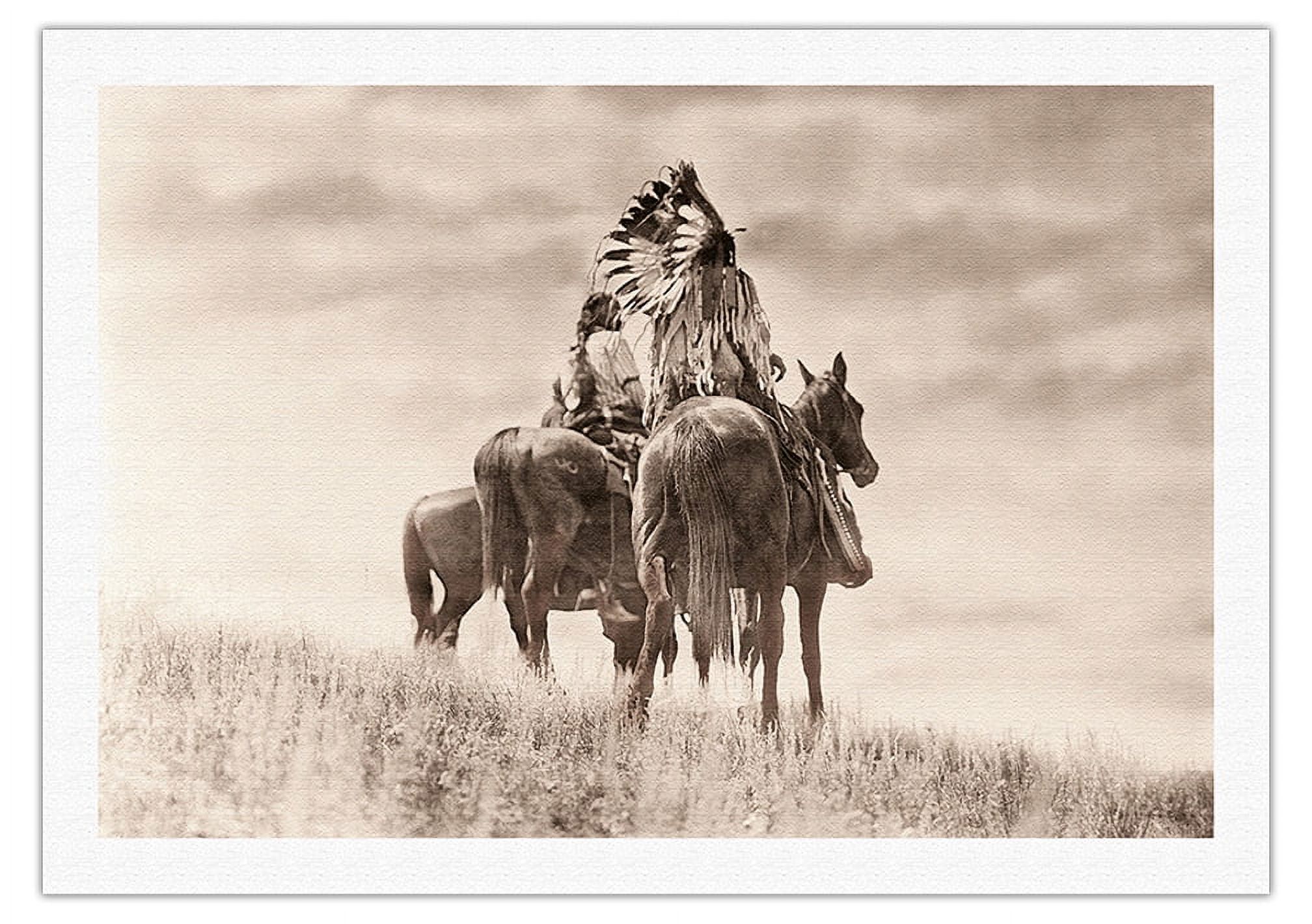 Cheyenne Warriors on Horseback - The North American Indian - Vintage ...