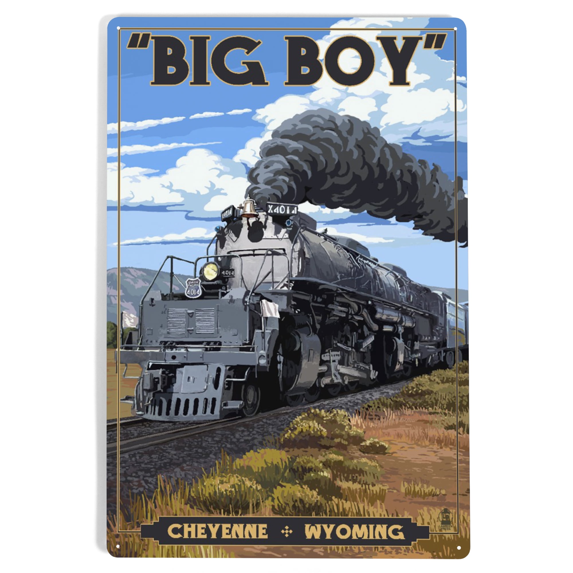 Cheyenne, Wyoming, Big Boy Steam Engine 4014 (12x18 Aluminum Art ...