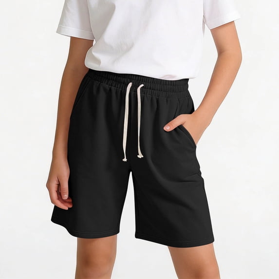 Cheytotty Kids Knee Length Shorts, Elastic Waist With Pockets ...