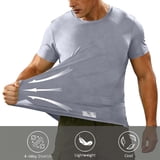 Cheytotty Mens Running Sport Top, Solid Color Elastic Round Neck, Short ...