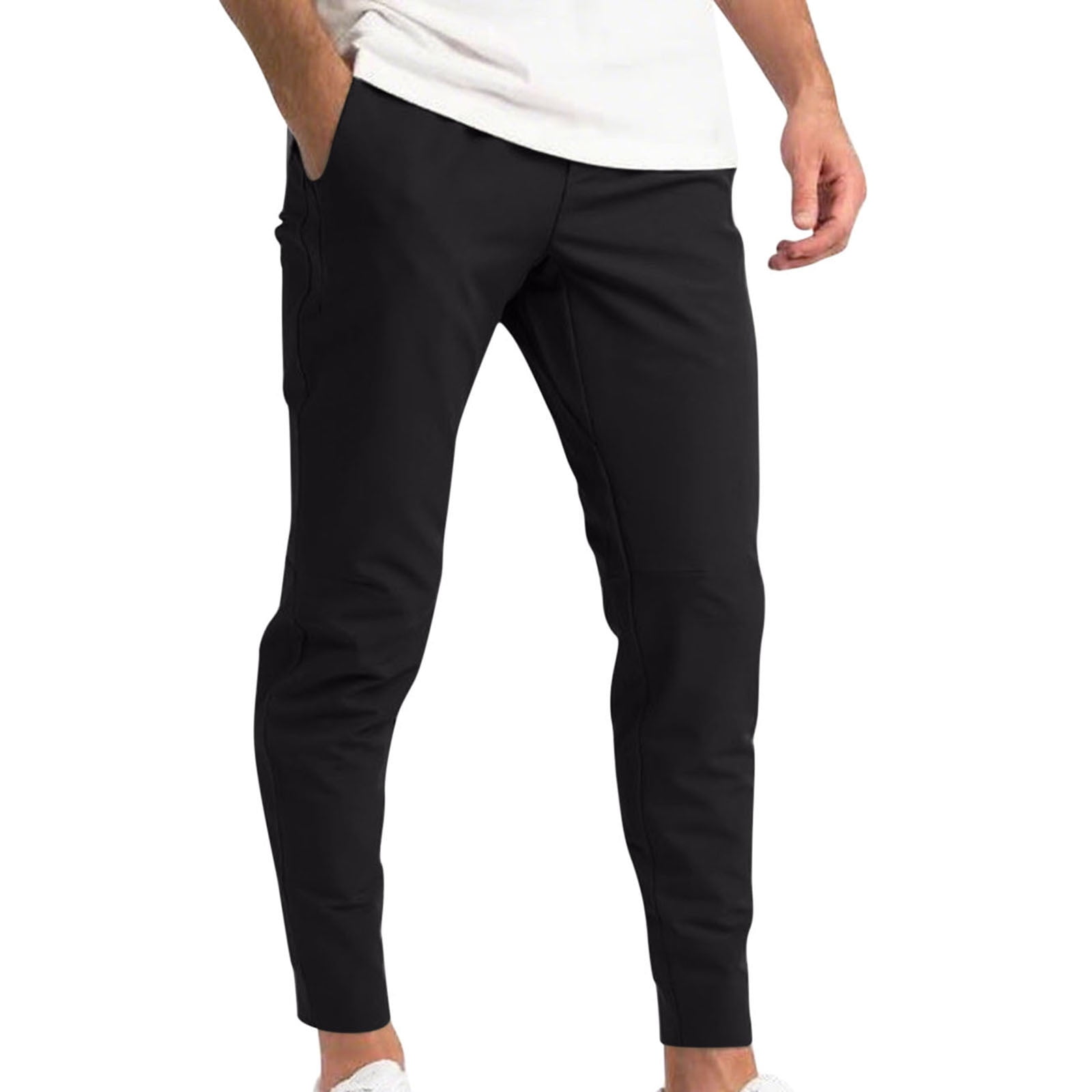 Cheytotty Mens Slacks Pants Slim Tapered Elastic Tight Fitting Small ...