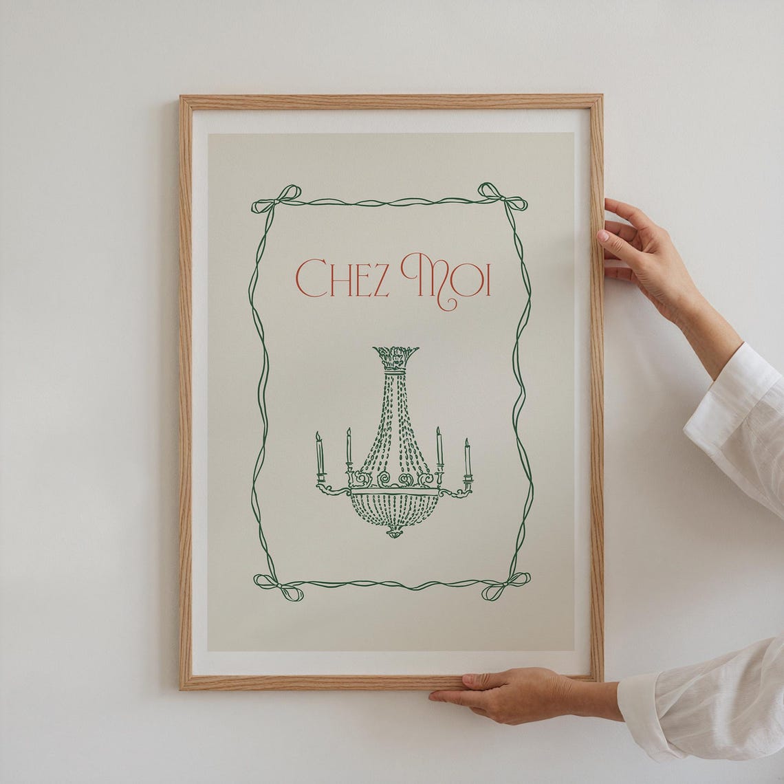 Chez Moi Art Poster Vintage French Chandelier Poster, Unframed Poster ...
