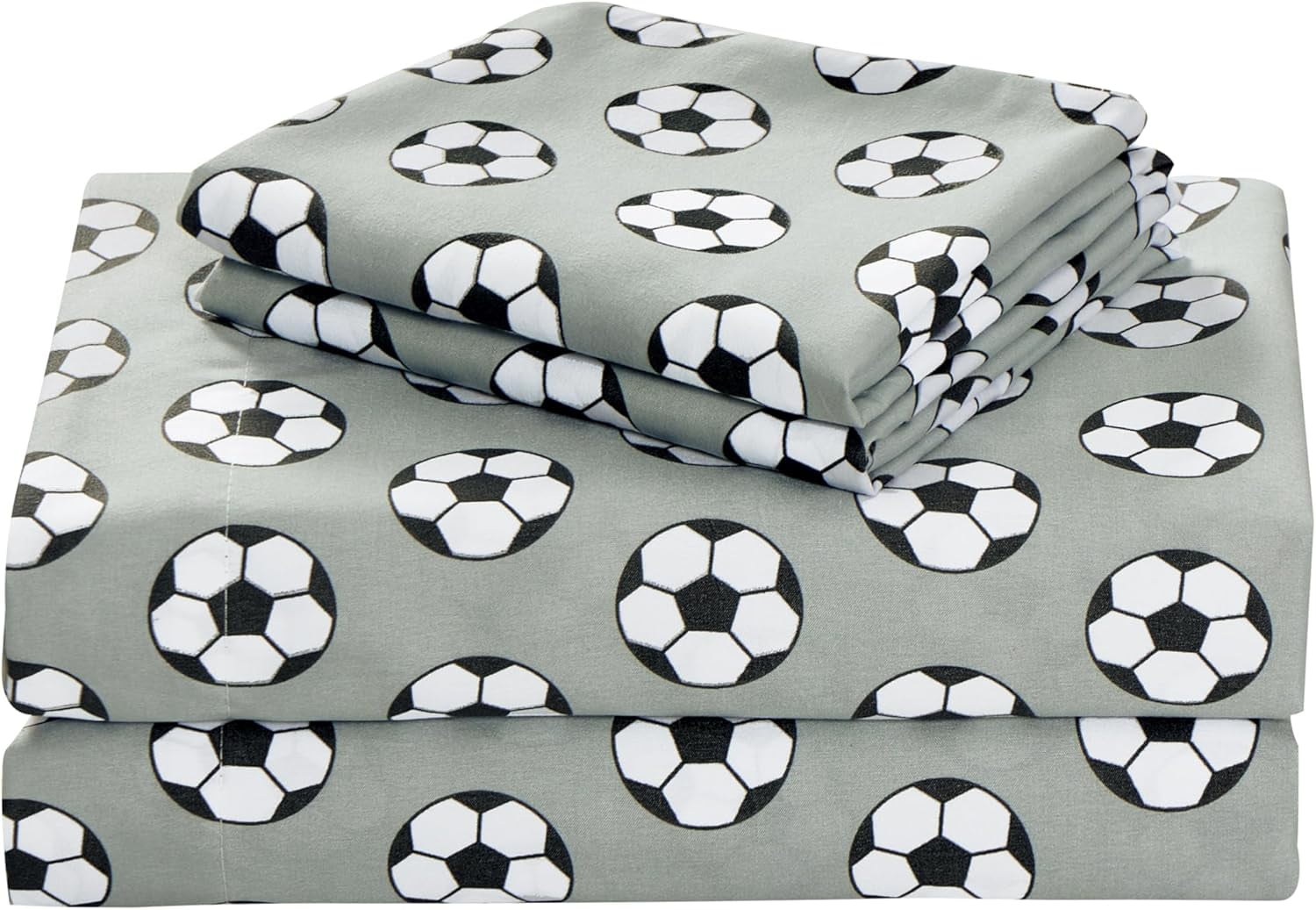 Chezmoi Collection 4-Piece Kids/Teens Sports Sheet Set, Soft Microfiber ...