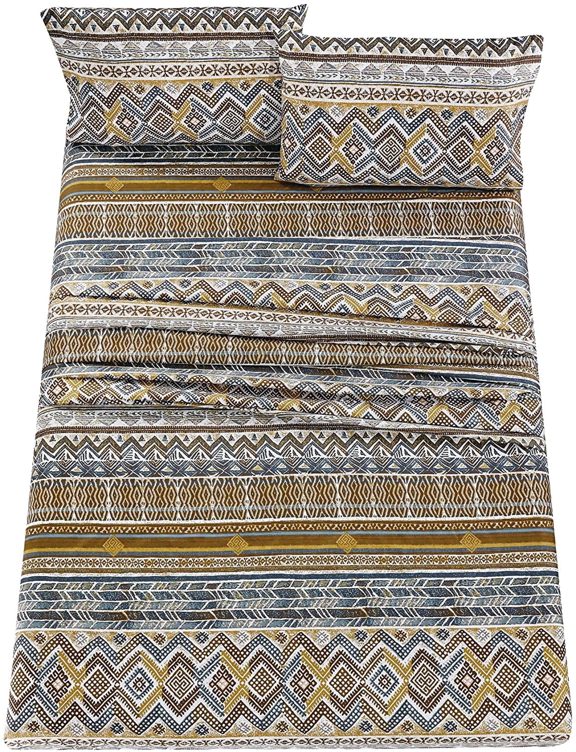 Chezmoi Collection 4-Piece Southwestern Native Tribal Boho Multi-Color ...