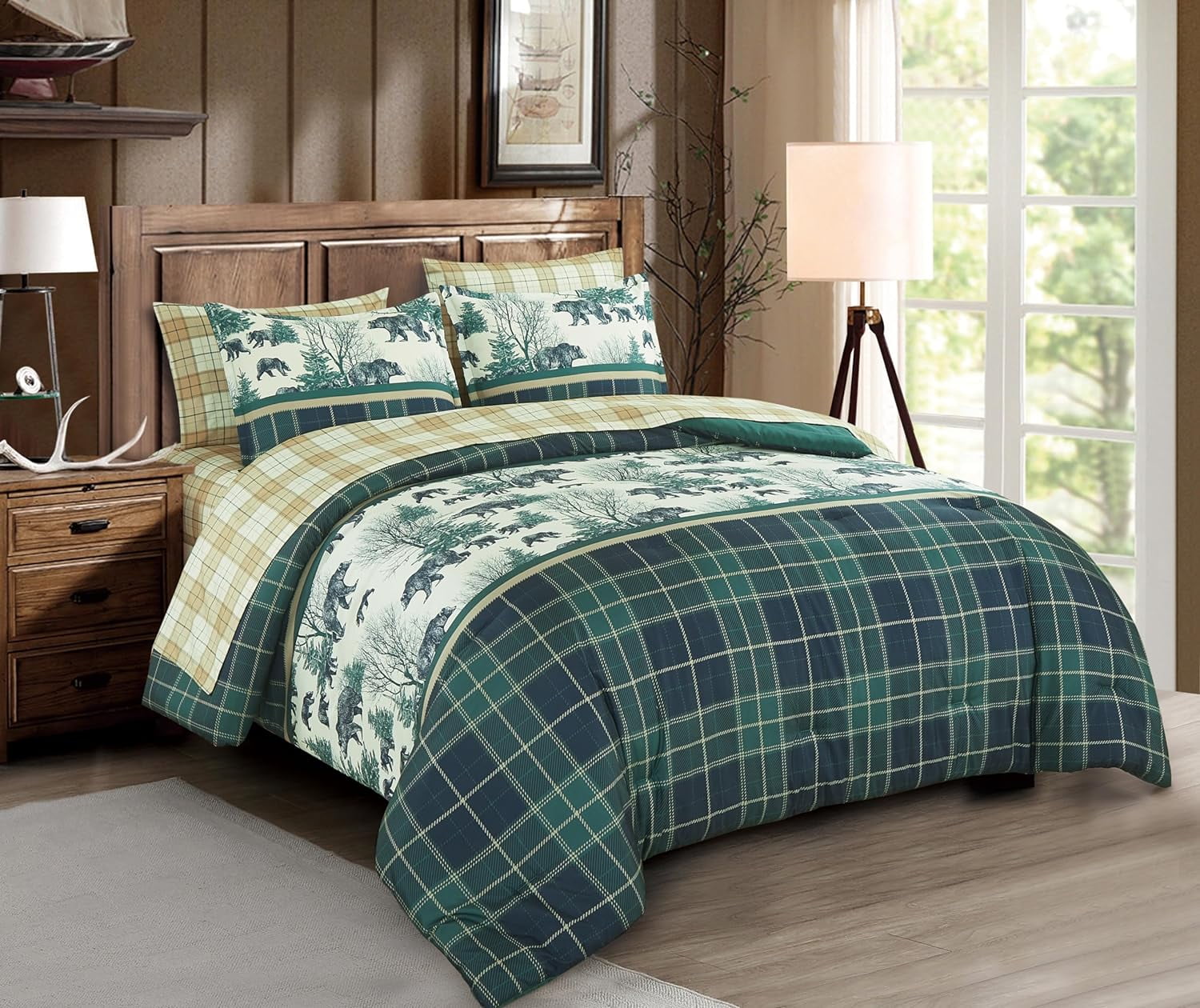 Chezmoi Collection Alpine 7-Piece Northwest Cabin Lodge Bed in a Bag ...