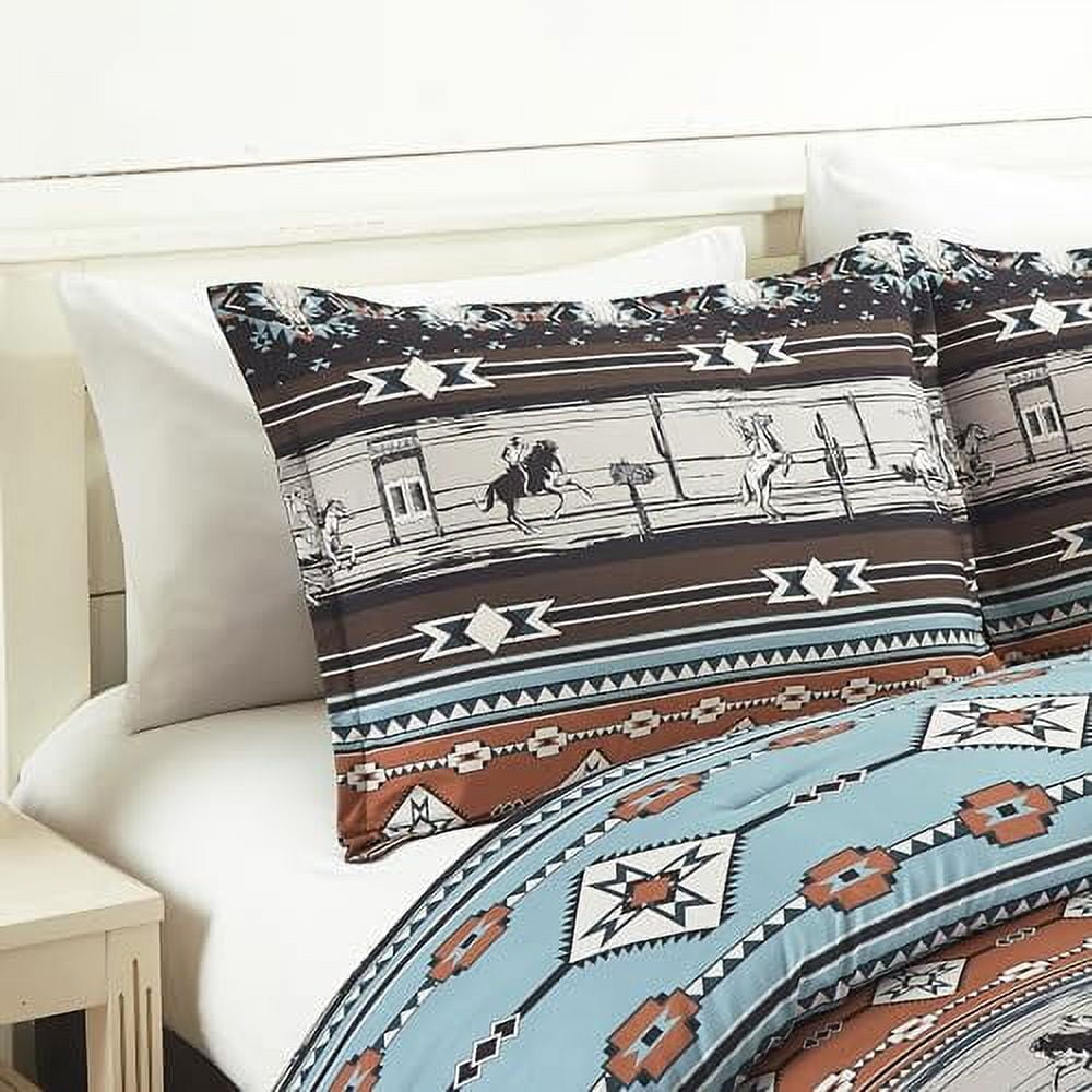 Chezmoi Collection Boone 7-Piece Southwestern Cowboys Rodeo Comforter ...