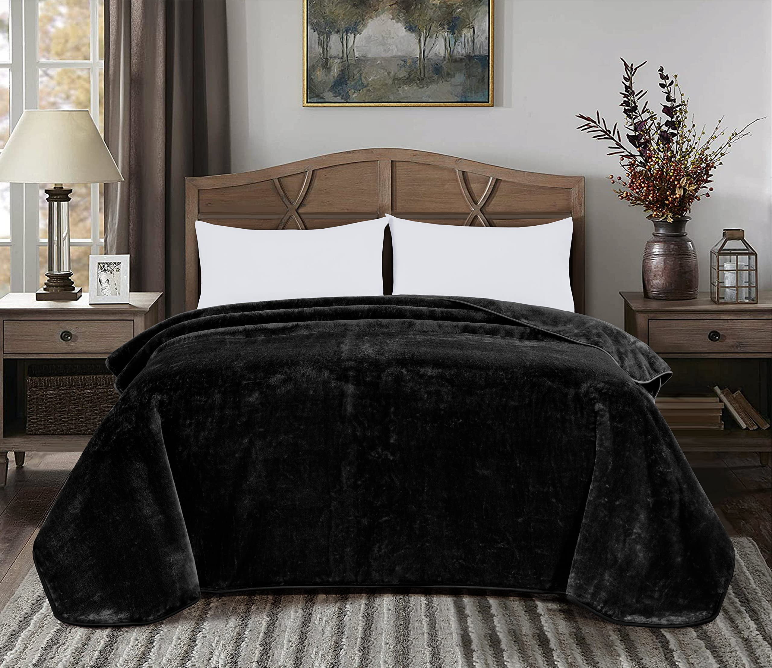 Chezmoi Collection Heavy Winter Warm Faux Mink Blanket, King Size ...