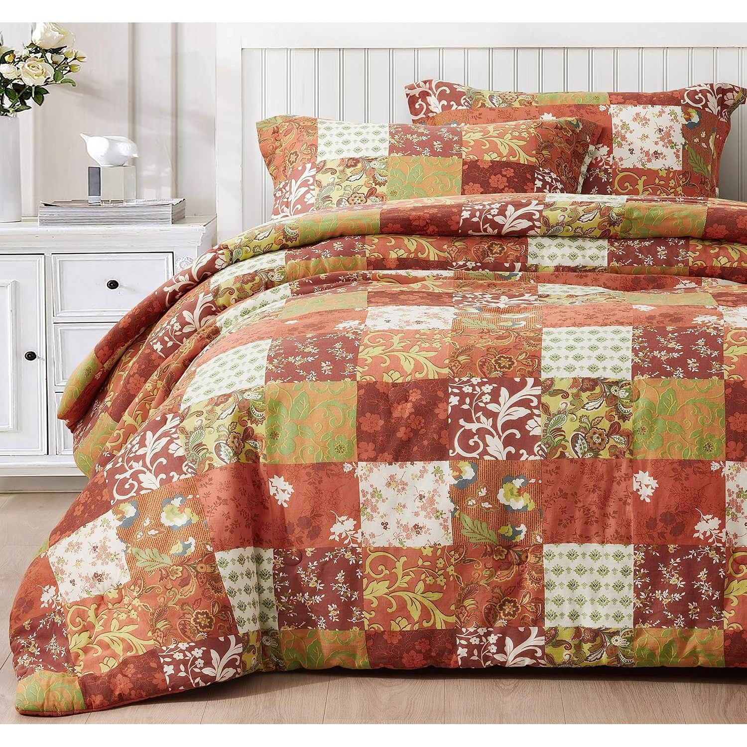 Chezmoi Collection Leilani 3-Piece Boho Washed Cotton Comforter Set ...