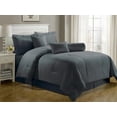 Chezmoi Collection Lex 7-Piece Hotel Dobby Stripe Comforter Set ...