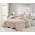 Chezmoi Collection Nora 3-Piece Blush Pink Ruffled Edge Trim Microfiber ...