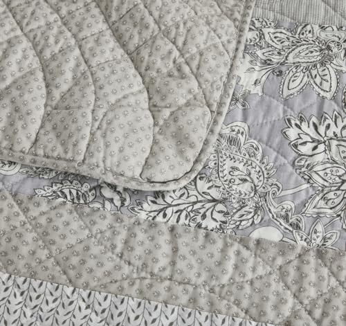 Chezmoi Collection Robyn 3-Piece Neutral Taupe Gray White Floral ...