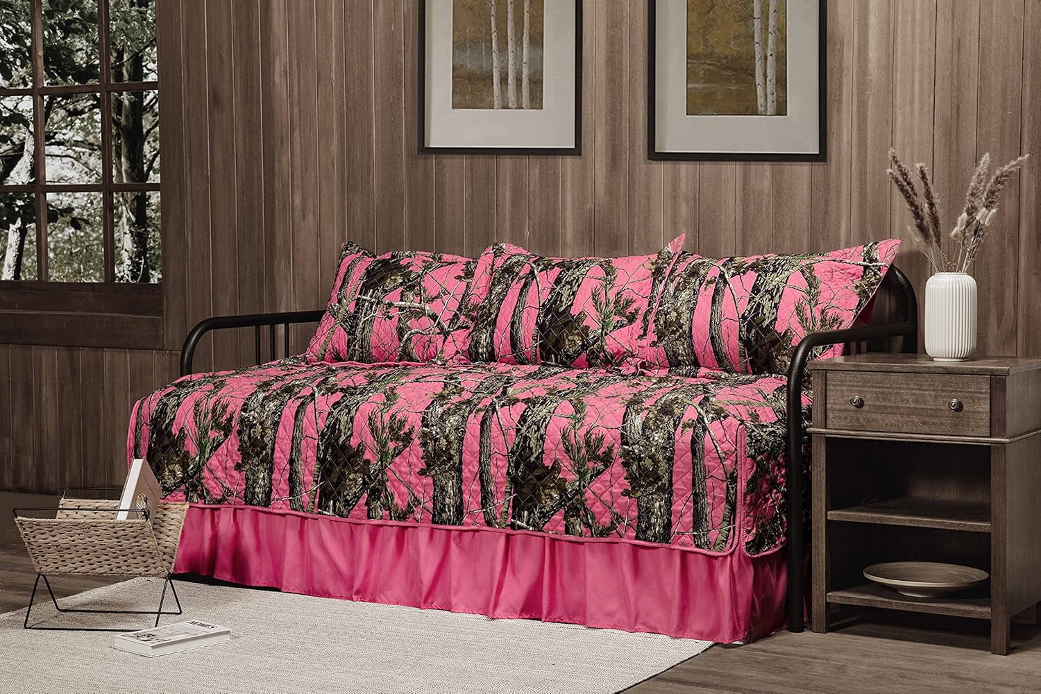 Chezmoi Collection Salem 5-Piece Cabin Lodge Forest Woods Pre-Washed ...