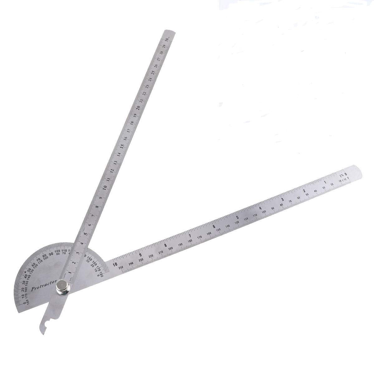 ChgImposs 0-180 Degree Angle Finder, Stainless Steel Round Head Rotary ...