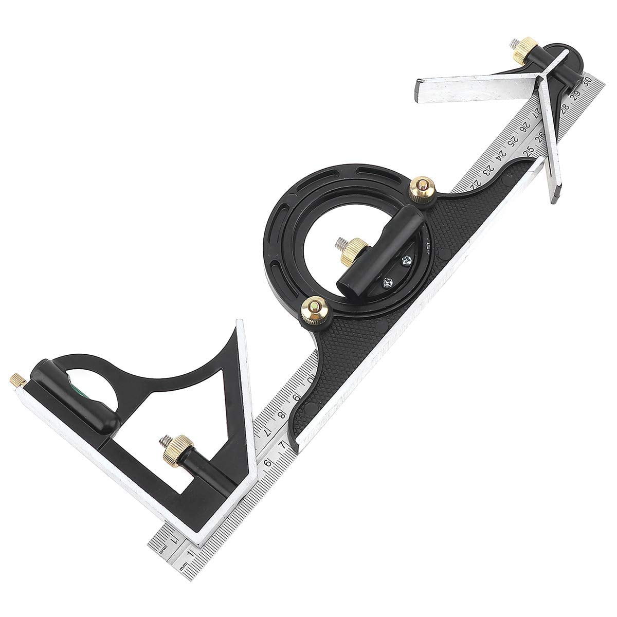ChgImposs 12" Adjustable Sliding Combination Square Ruler & Protractor ...