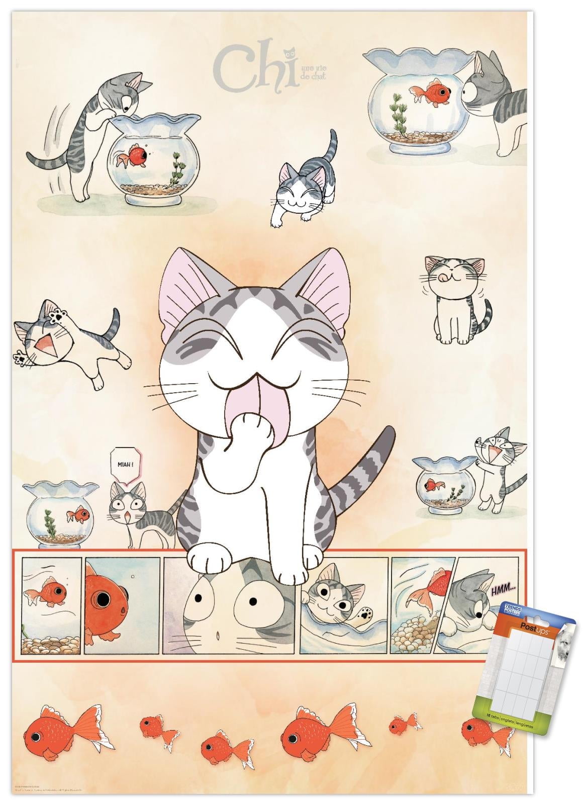 Chi Cat Wall Poster, 22.375" x 34" - Walmart.com