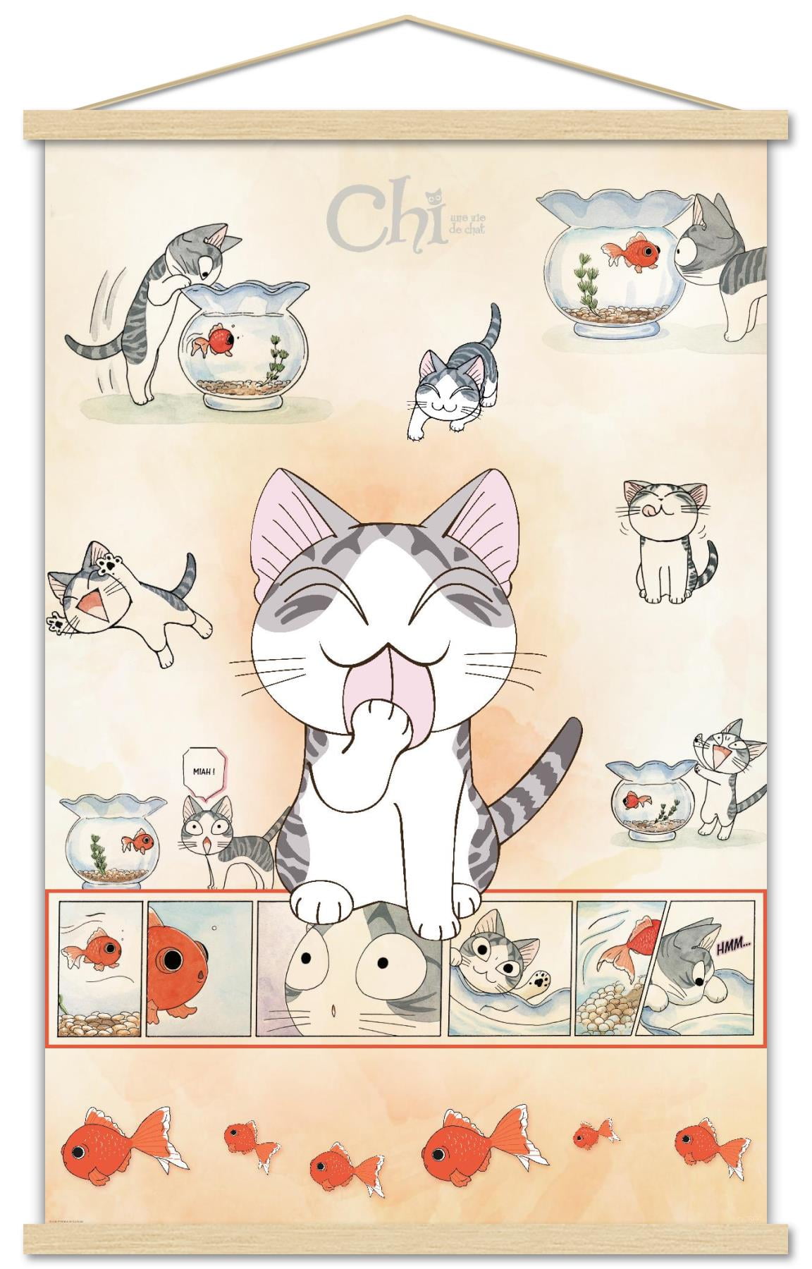 Chi Cat Wall Poster with Magnetic Frame, 22.375" x 34" - Walmart.com