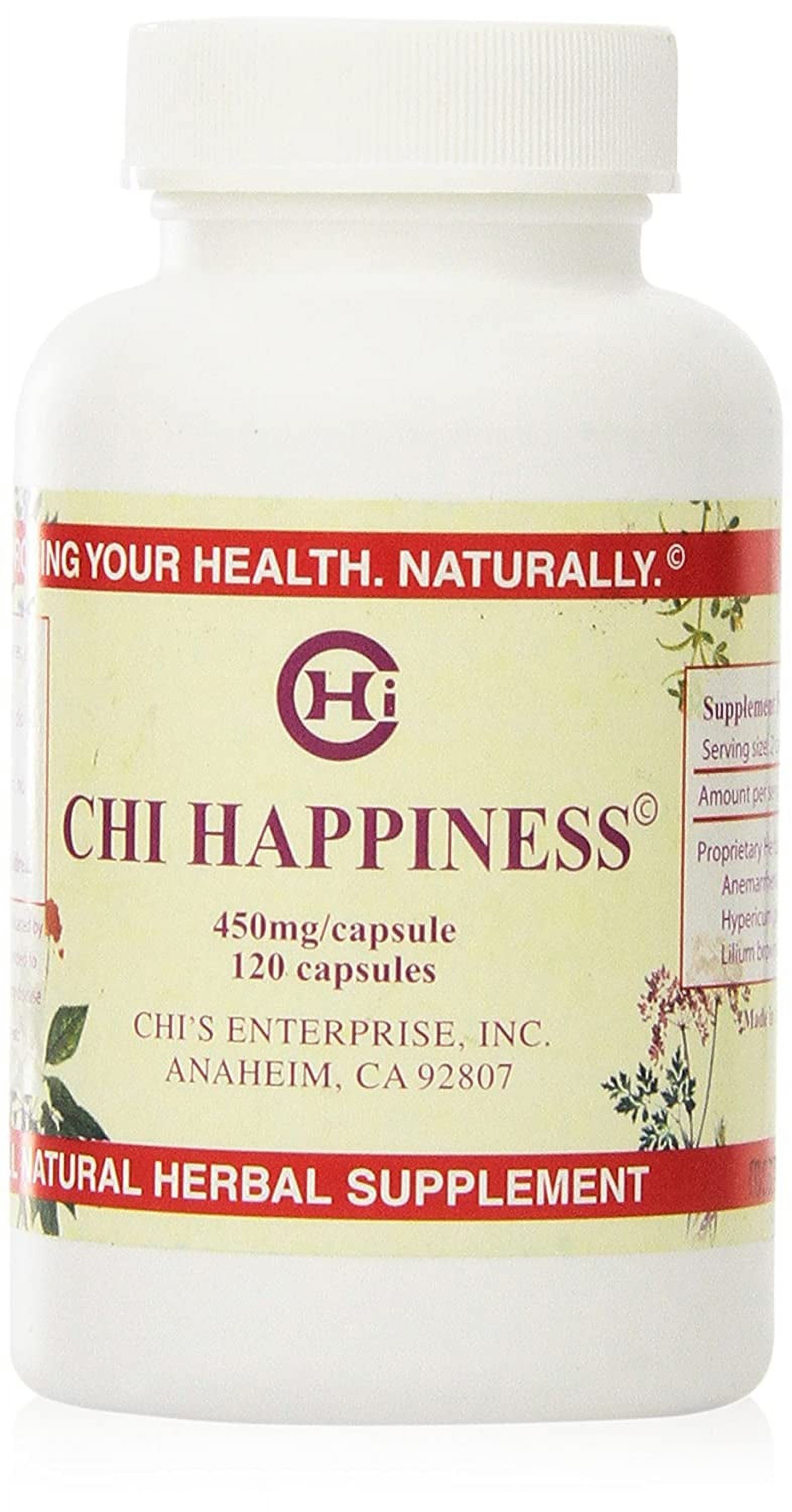 Chi Enterprise Chi Happiness - 120 caps,450mg capsules - Walmart.com