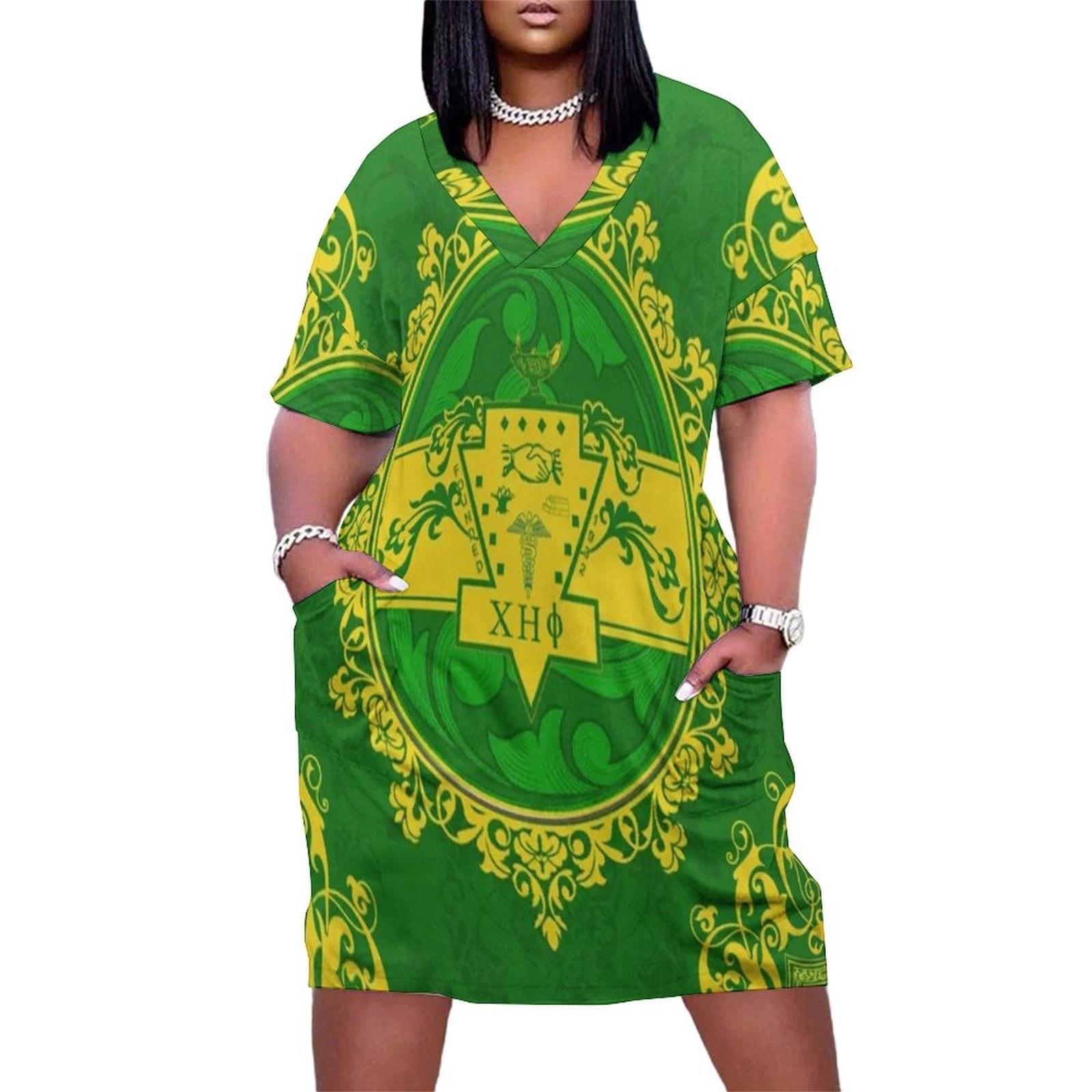 Chi Eta Phi Sorority Pattern Summer Dresses for Women Plus Size ...