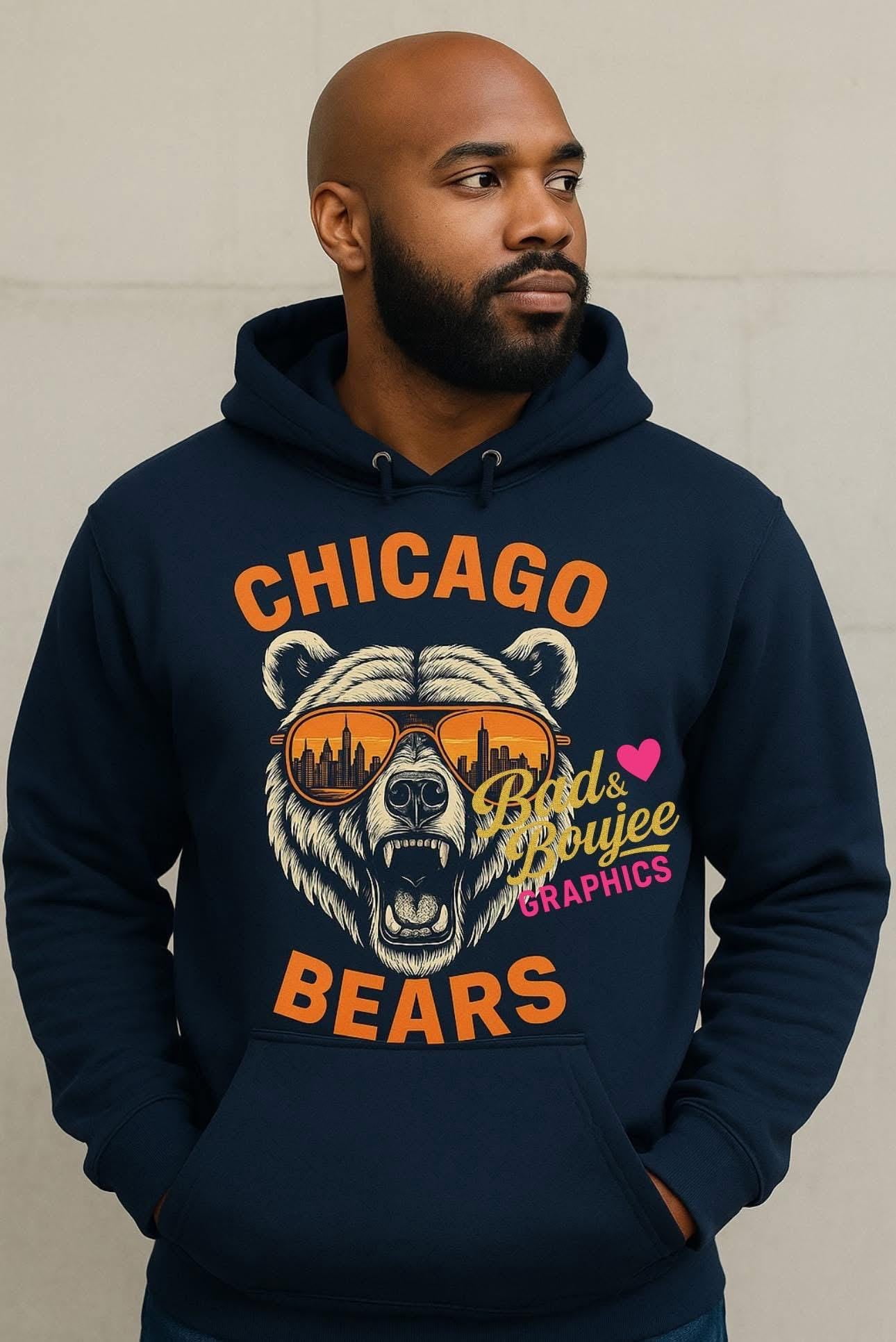 Chi Football Hoodie: Roaring Bear Skyline - Walmart.com