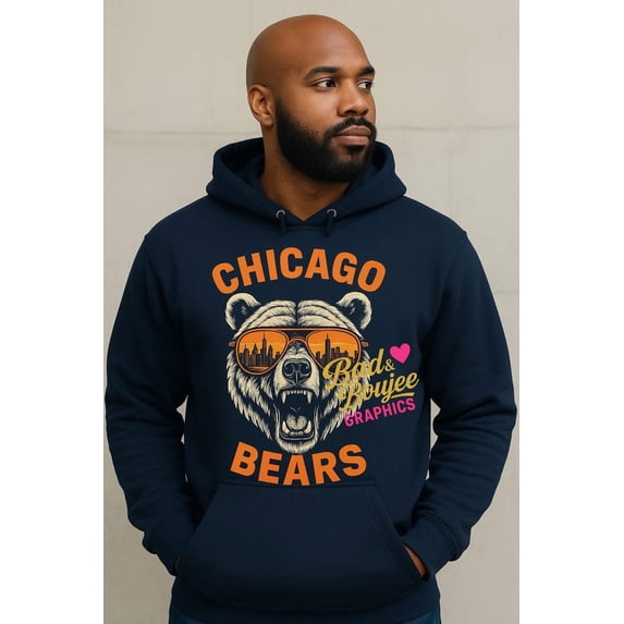 Chi Football Hoodie: Roaring Bear Skyline - Walmart.com
