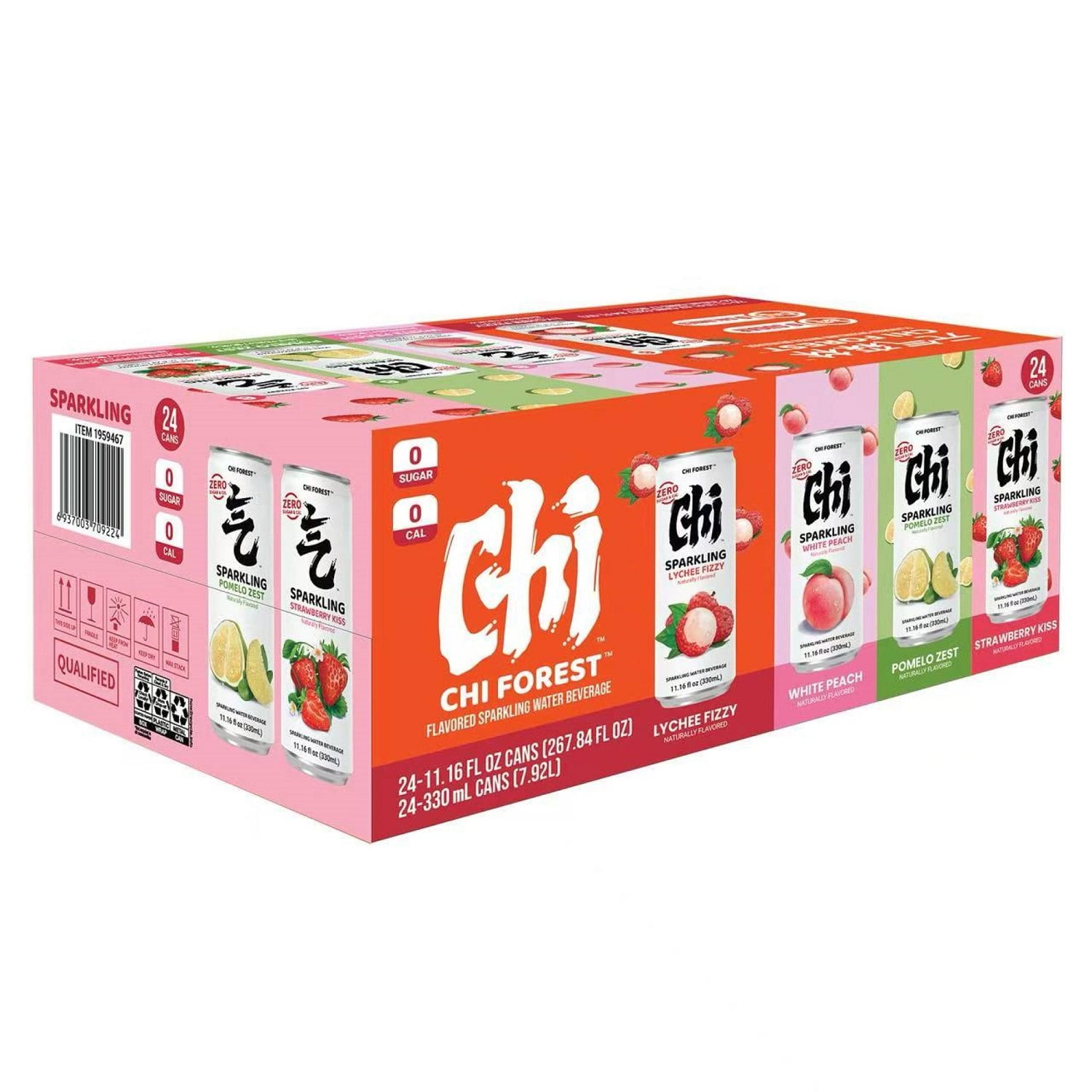 Chi Forest Sparkling Water Variety Pack, 11.16 Fluid Ounce (Pack of 24 ...