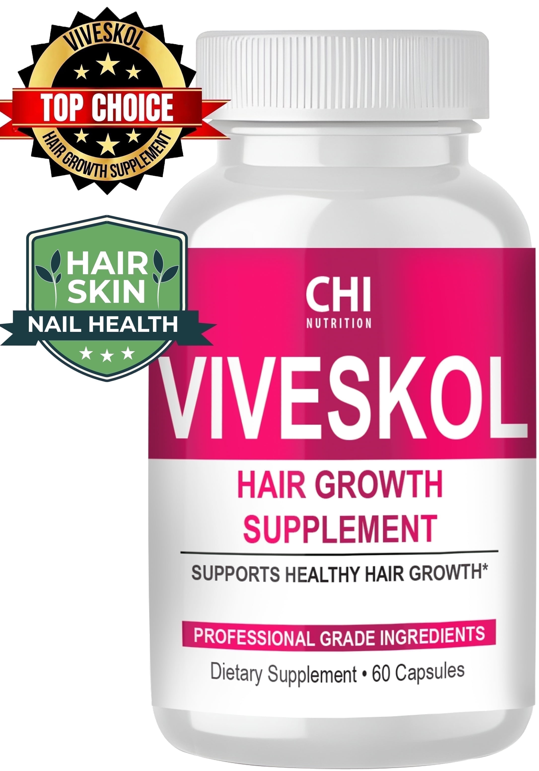 Chi Nutrition VIVESKOL Hair Growth Supplements, 27 Vitamins, Biotin ...