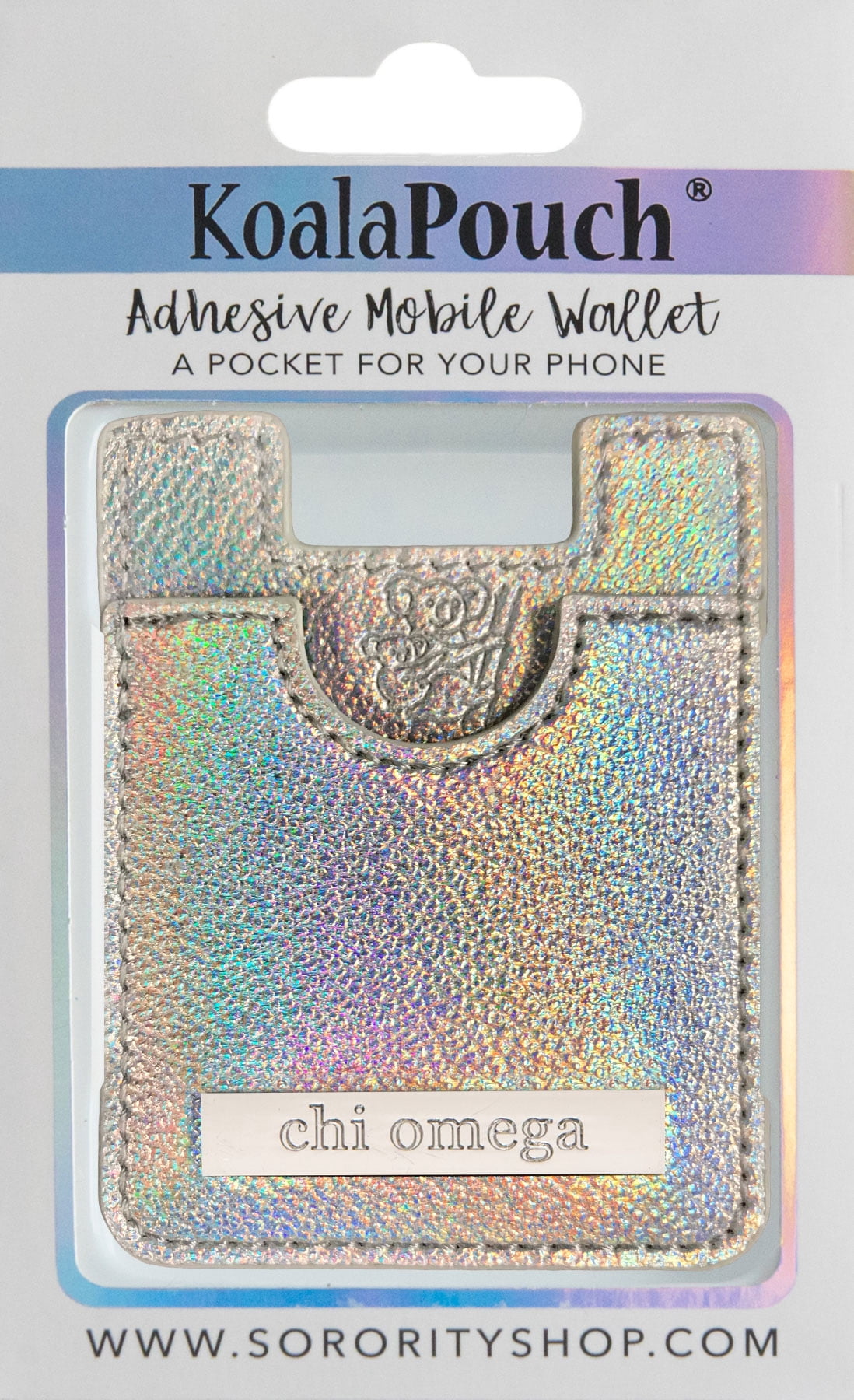 Chi Omega - Glitter Koala Pouch (Holographic) - Walmart.com