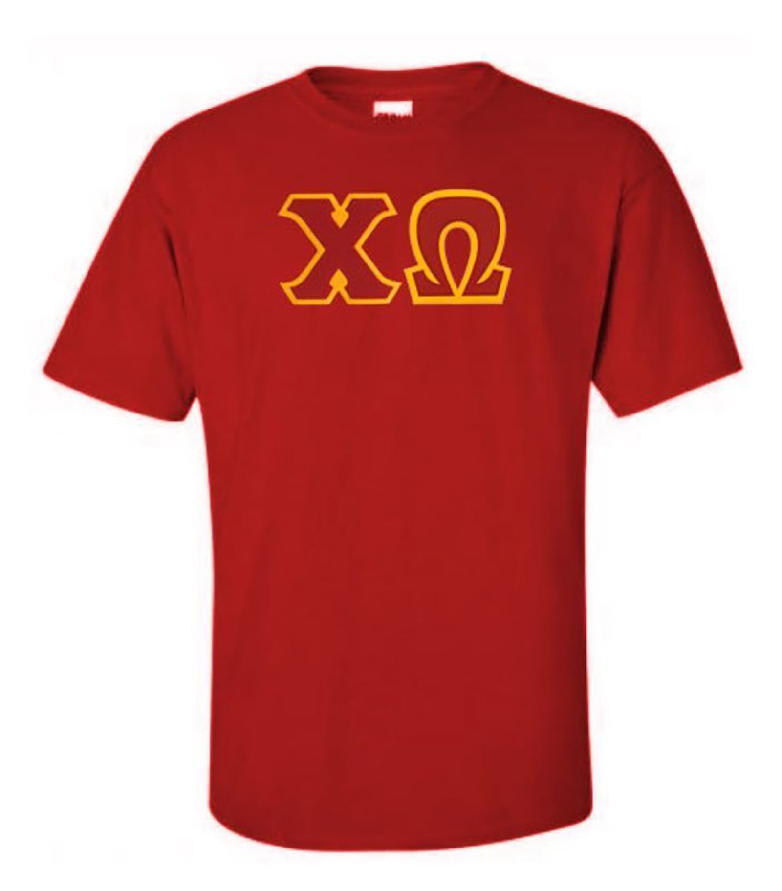 Chi Omega Lettered Tee Small Red - Walmart.com