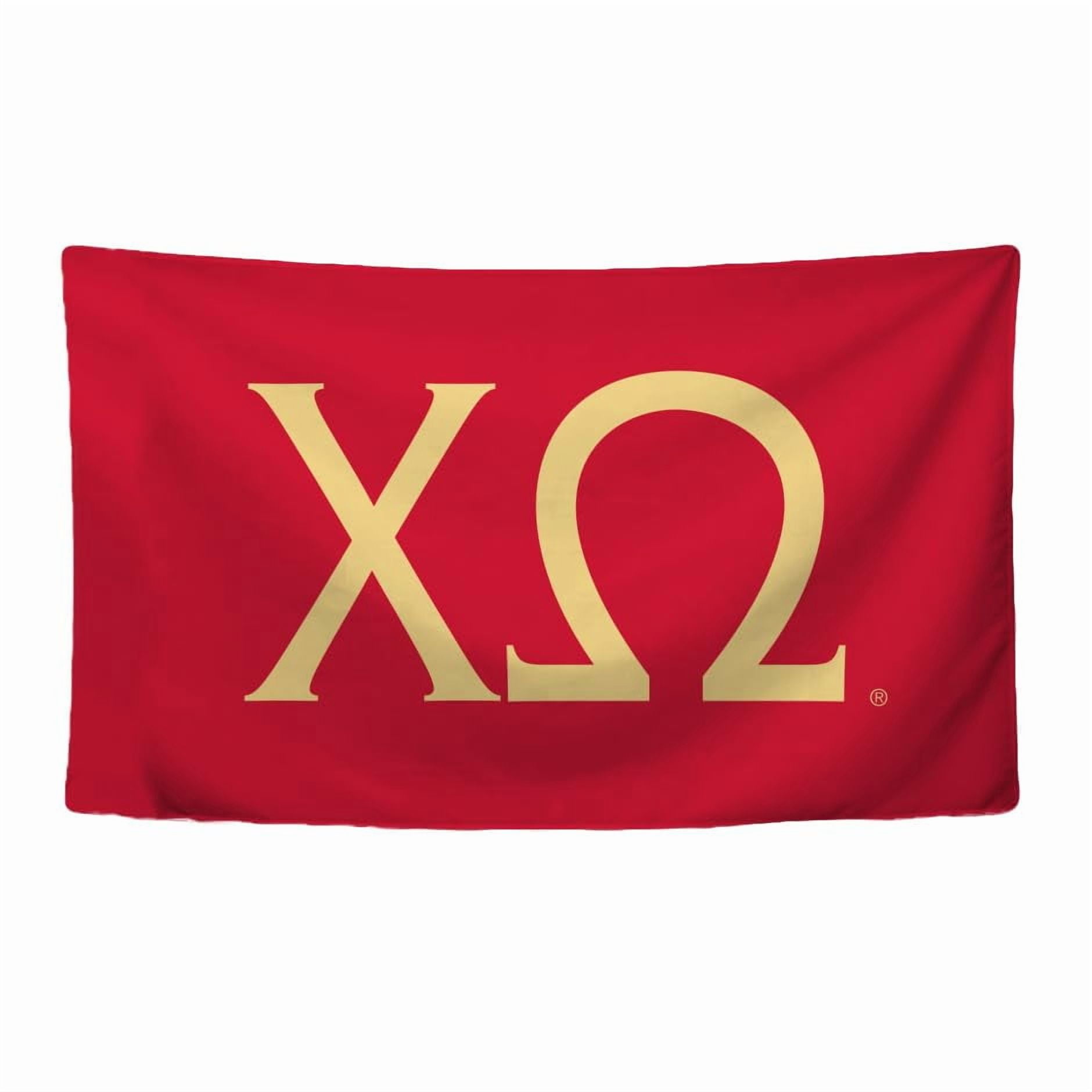 Chi Omega Sorority Greek Letters Flag, Two-Color Design - Walmart.com