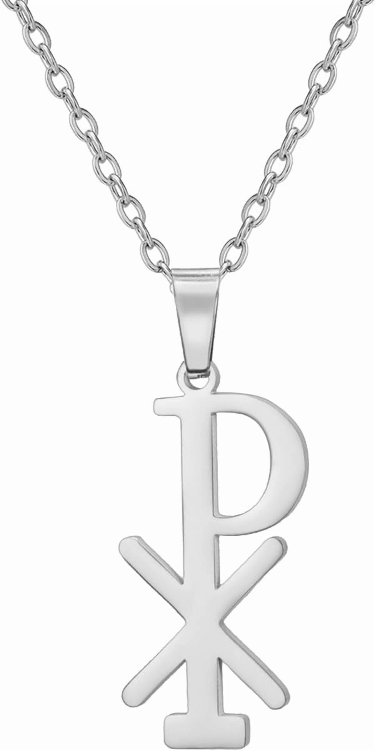 Chi Rho Christogram Symbol Necklace Alpha Omega Symbol Necklace IXCI ...