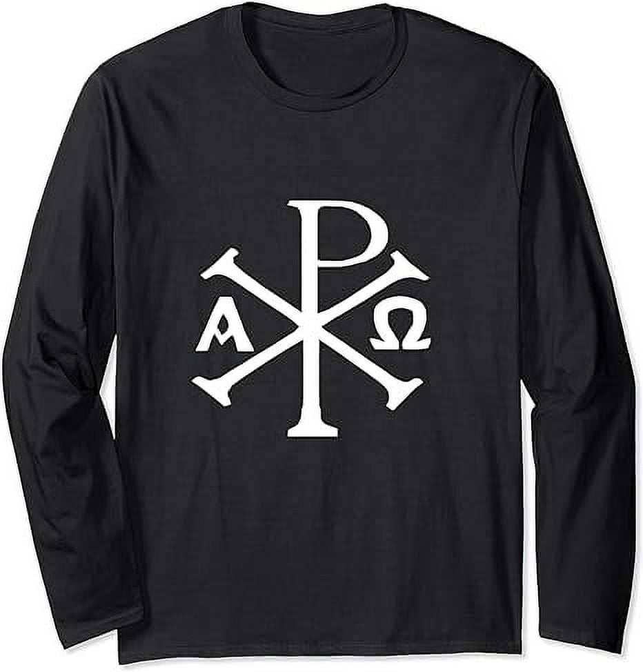 Chi Rho Jesus Christ Christogram Christian religion symbol Long Sleeve ...