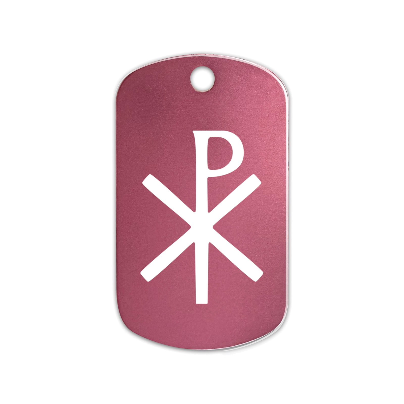 Chi Rho Laberum Symbol GI Dog Tag Aluminum Keychain christ christianity ...