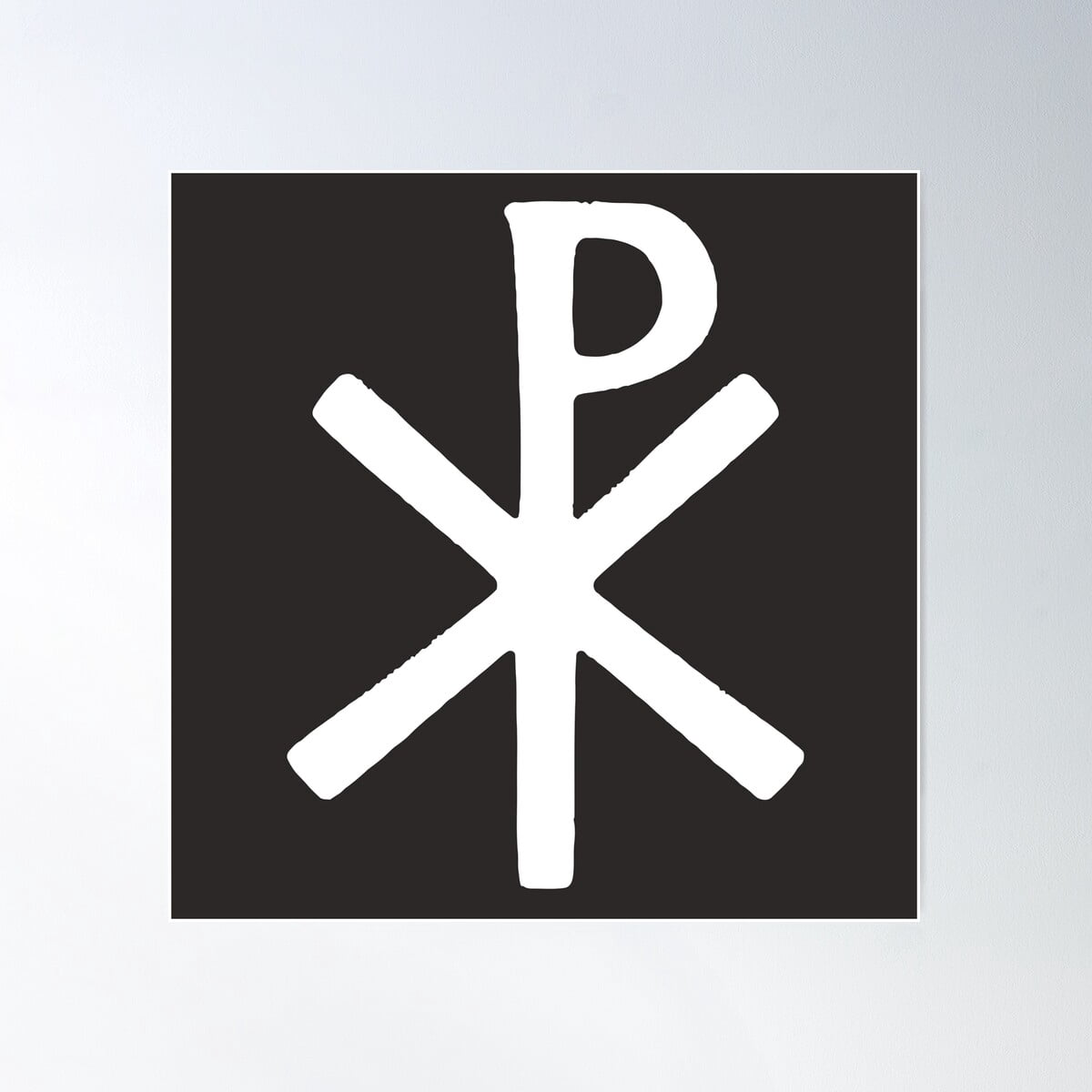 Chi Rho - Pax Domini Symbol - White Poster Wall Art, Modern Wall Decor ...